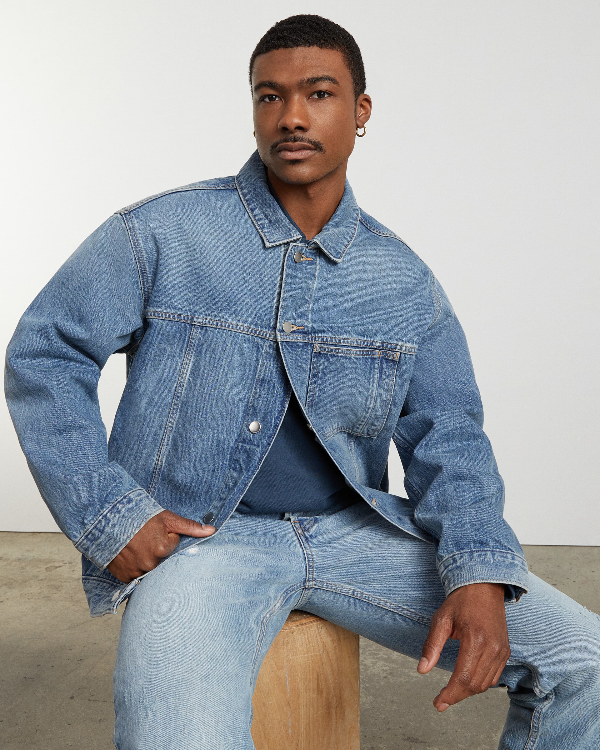 The Everyone Denim Jacket Broken-In Blue – Everlane