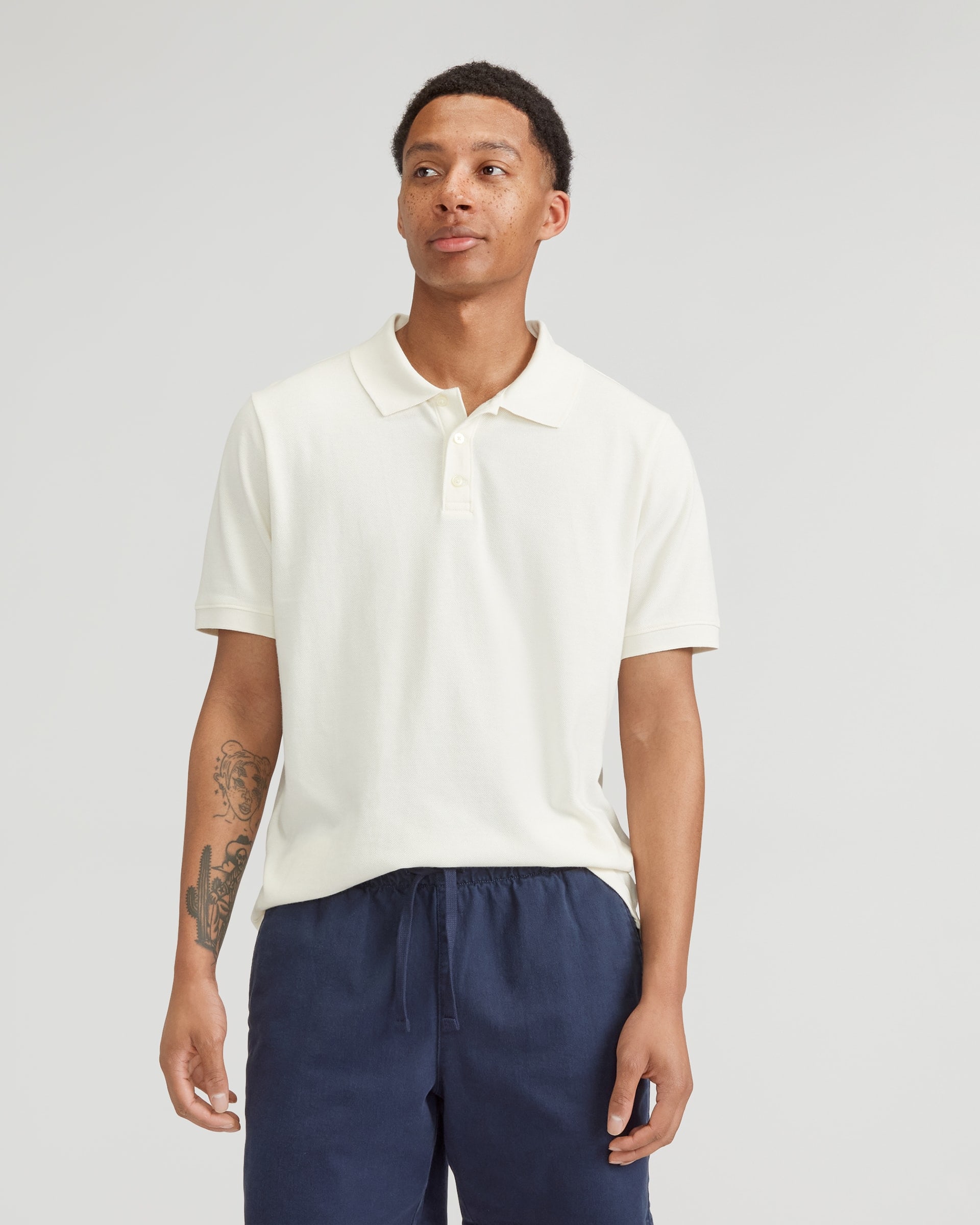 The Pique Polo Bone – Everlane