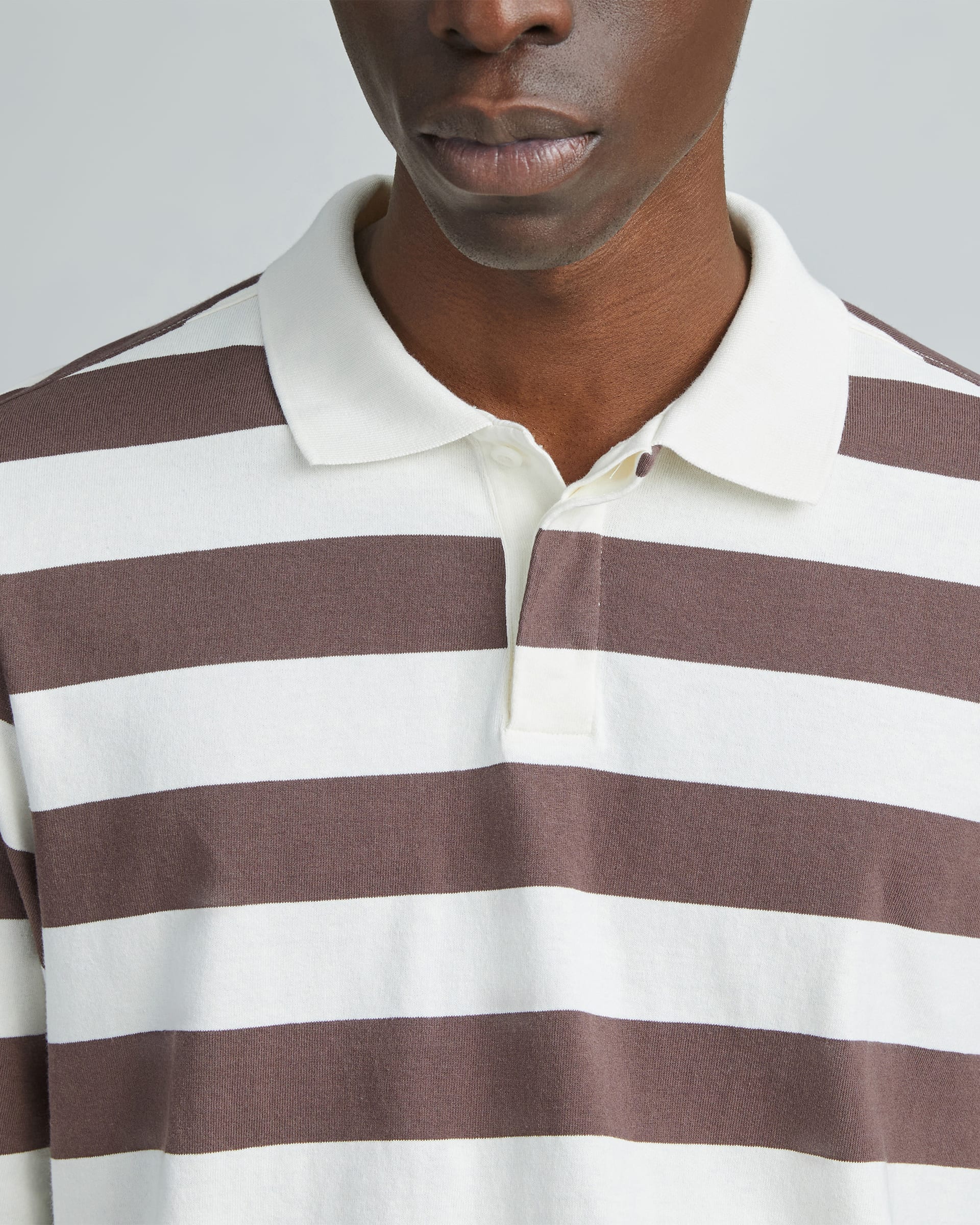 The Premium-Weight Rugby Shirt Chocolate Brown / Canvas Tan – Everlane