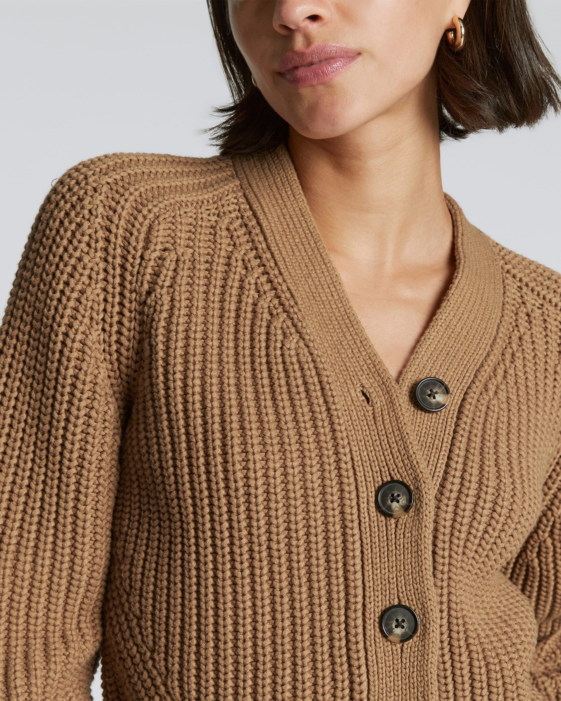 The Texture Cotton Cardigan Cappuccino – Everlane