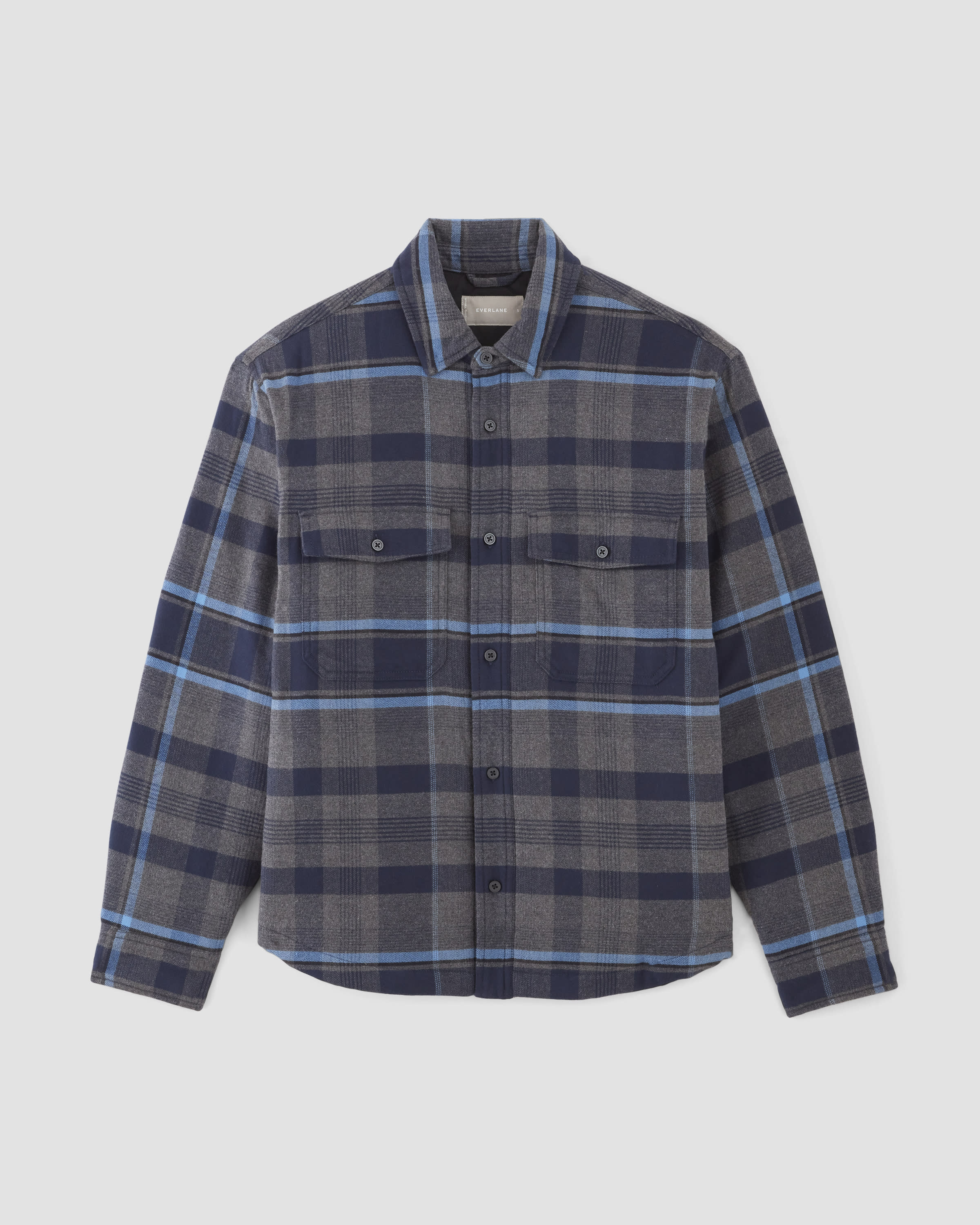 The Flannel Filled Shirt Jacket Heritage Blue / Black / Navy / Heather ...