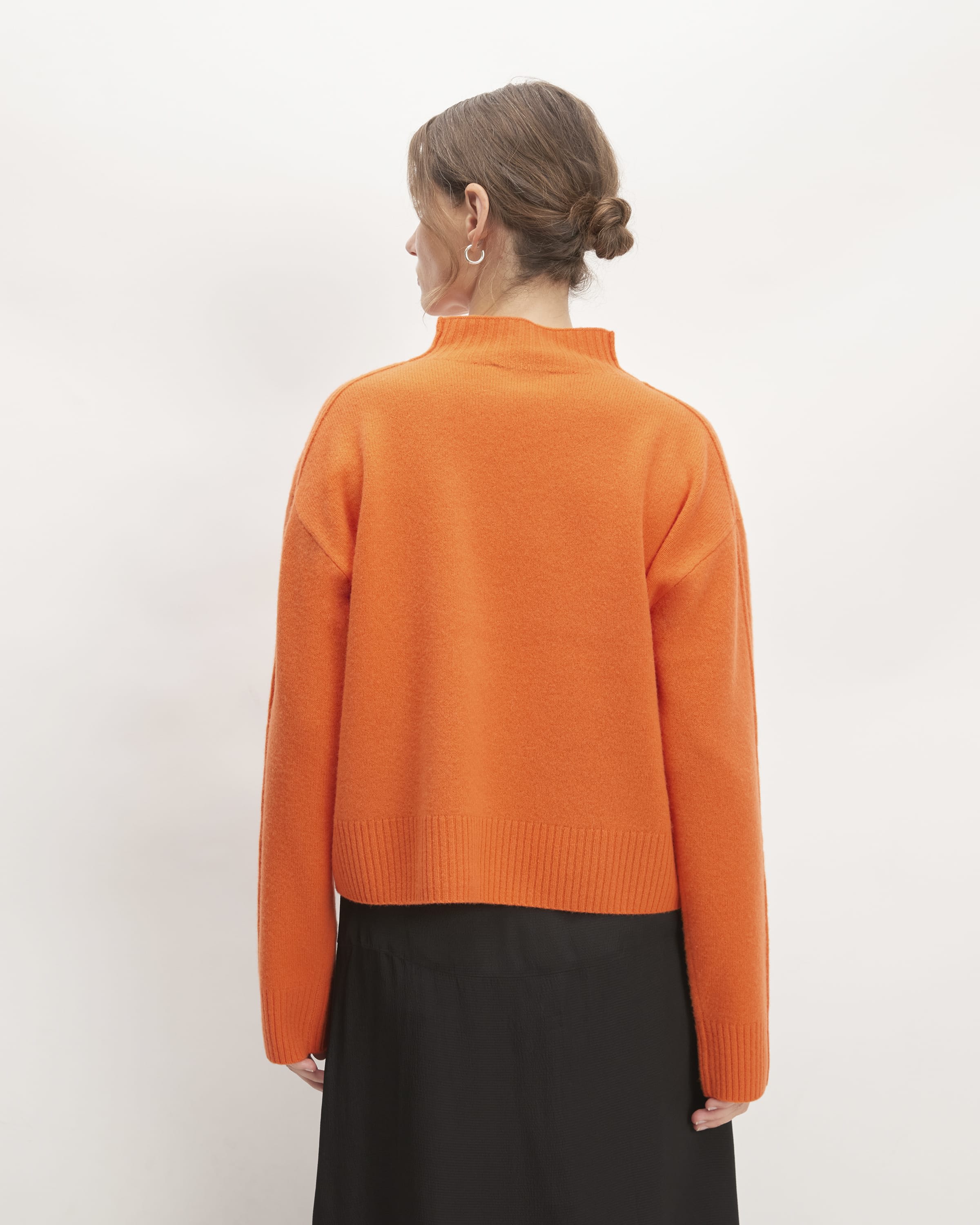 The Good Merino Wool Mockneck Sweater Orange – Everlane