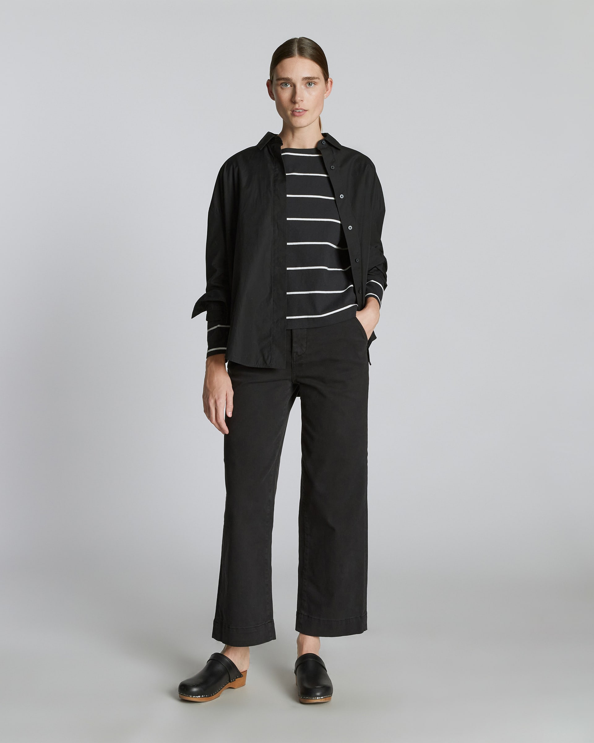The Modern Breton Tee Black / Canvas – Everlane