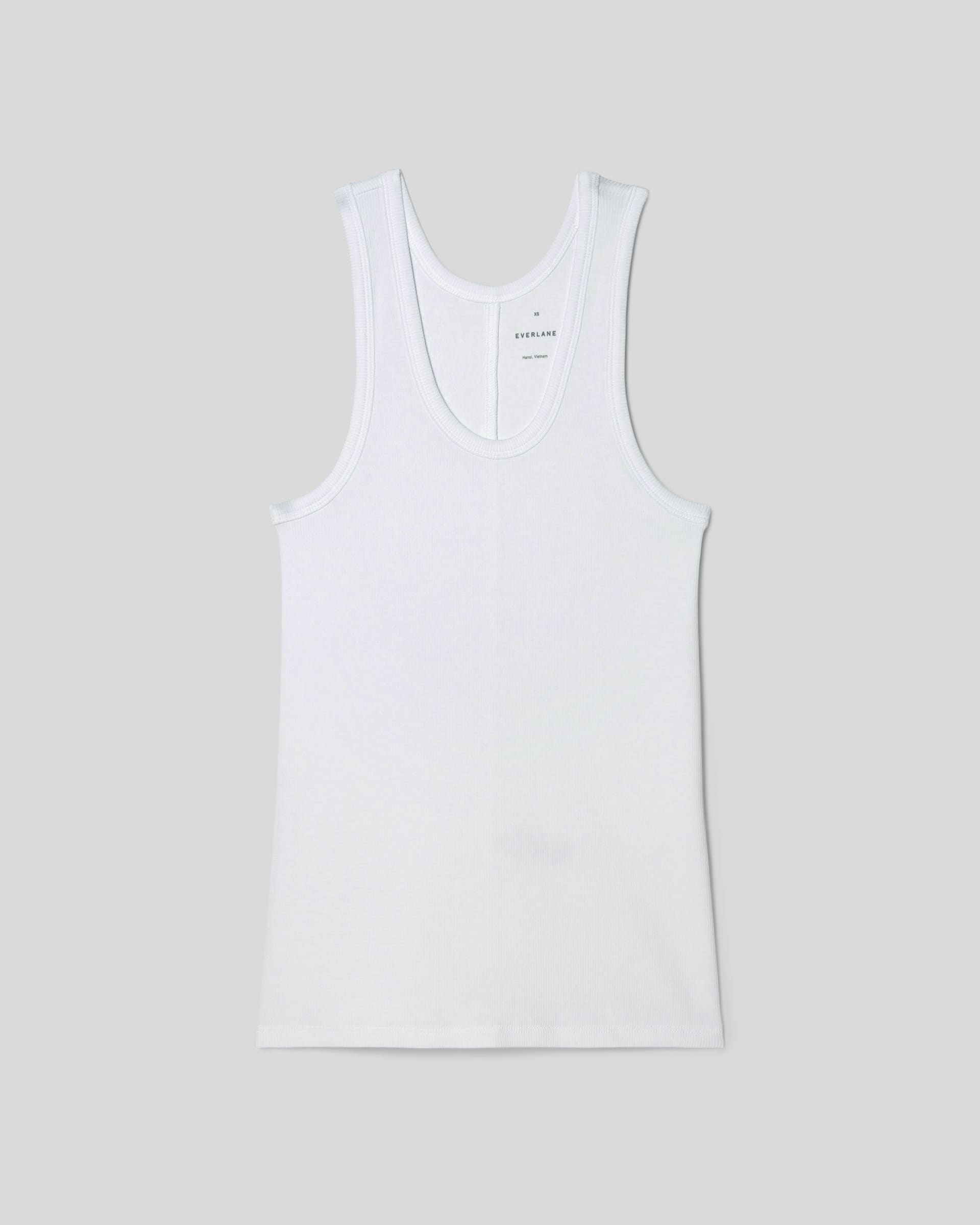 The Supima® Micro-Rib Tank White – Everlane