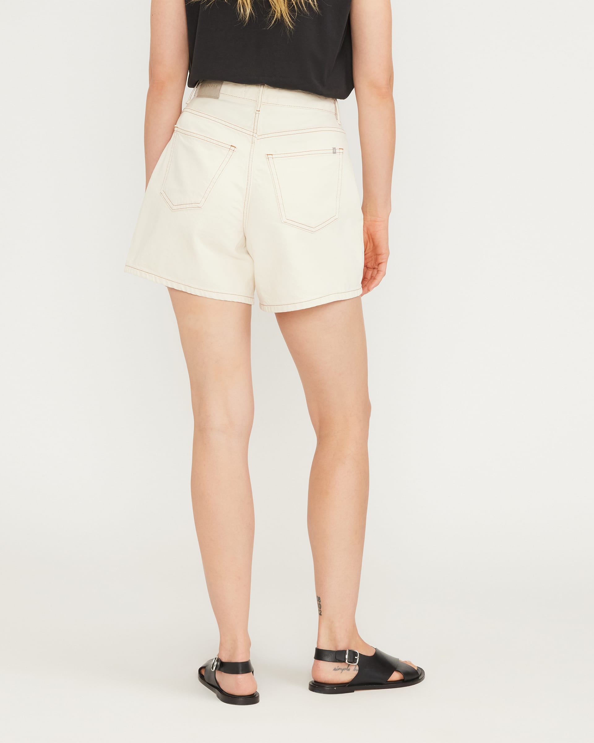 The A-Line Denim Short Ecru – Everlane