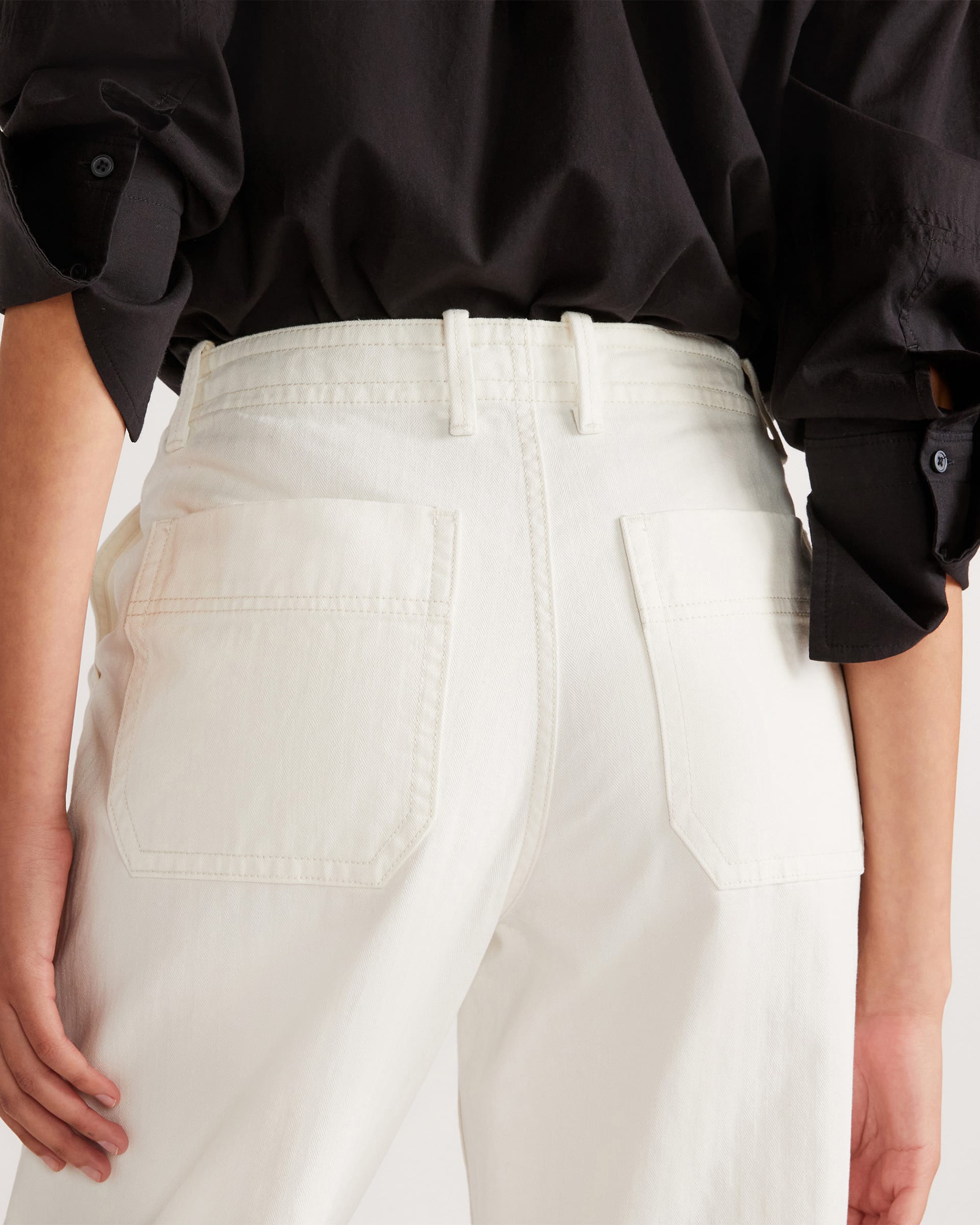 The Organic Cotton Herringbone Pant Bone – Everlane