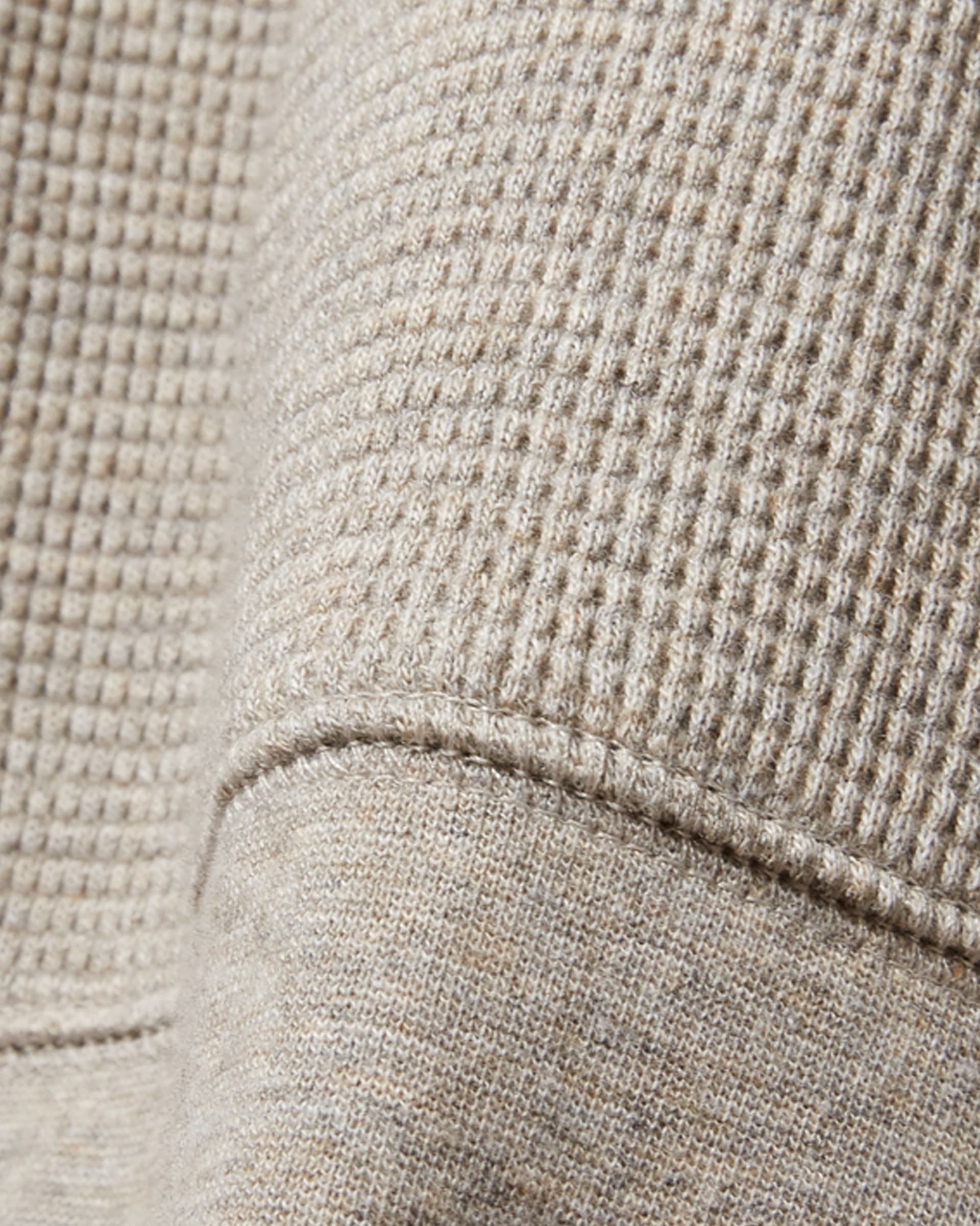 The Waffle Long-Sleeve Crew Tee Heather Oatmeal – Everlane