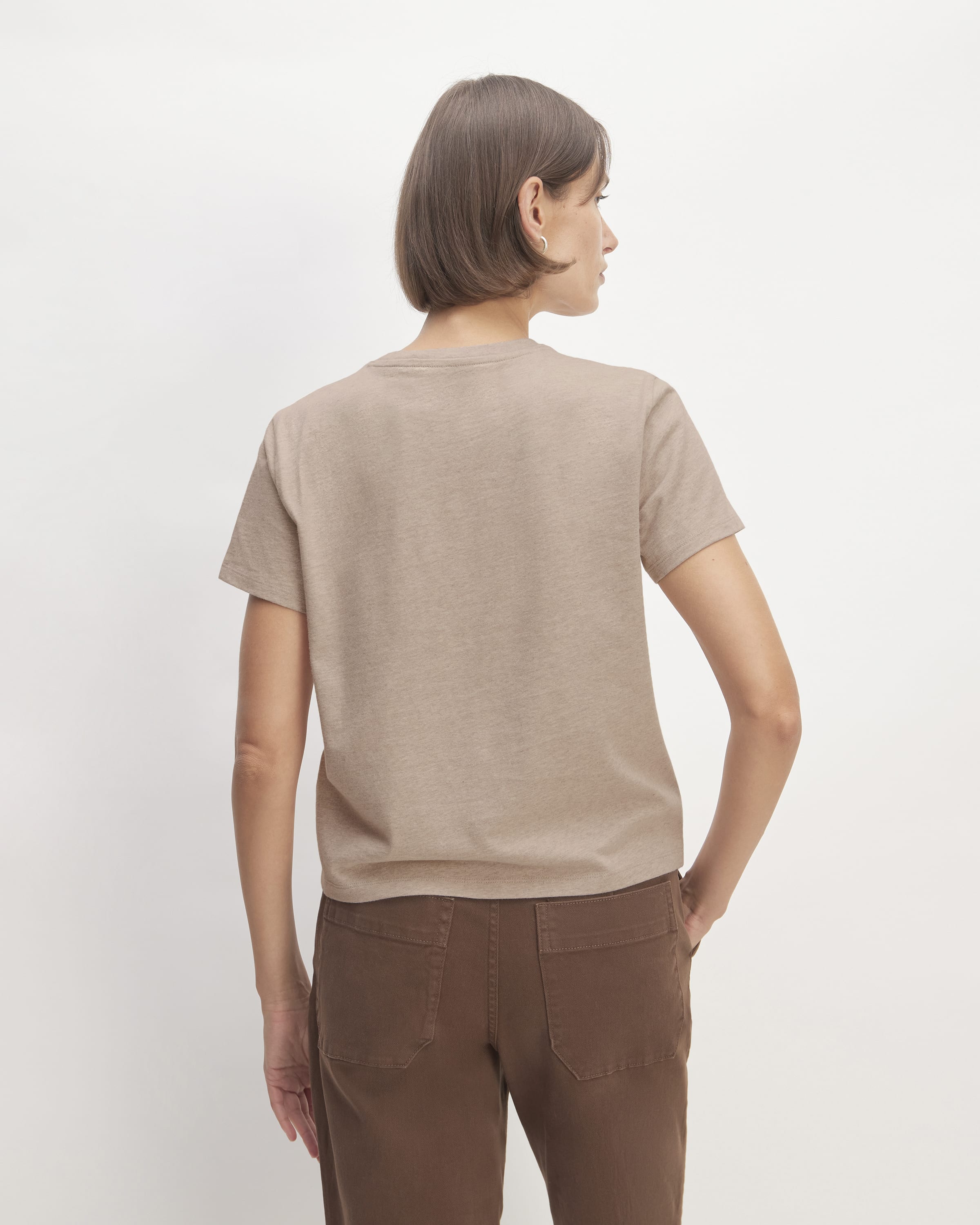 The Organic Cotton Box-Cut Tee Burnt Sugar – Everlane