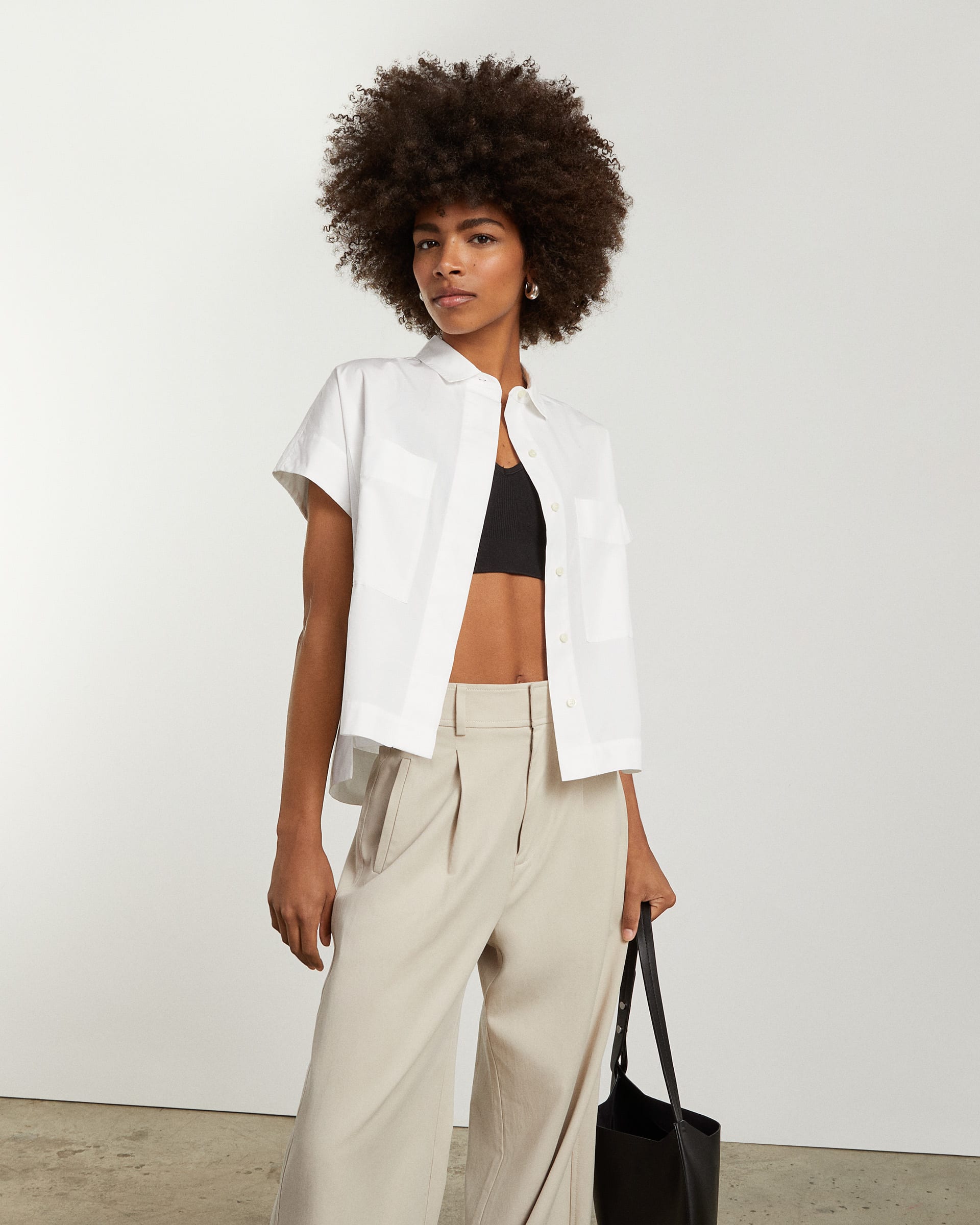 The Short-Sleeve Box Shirt White – Everlane
