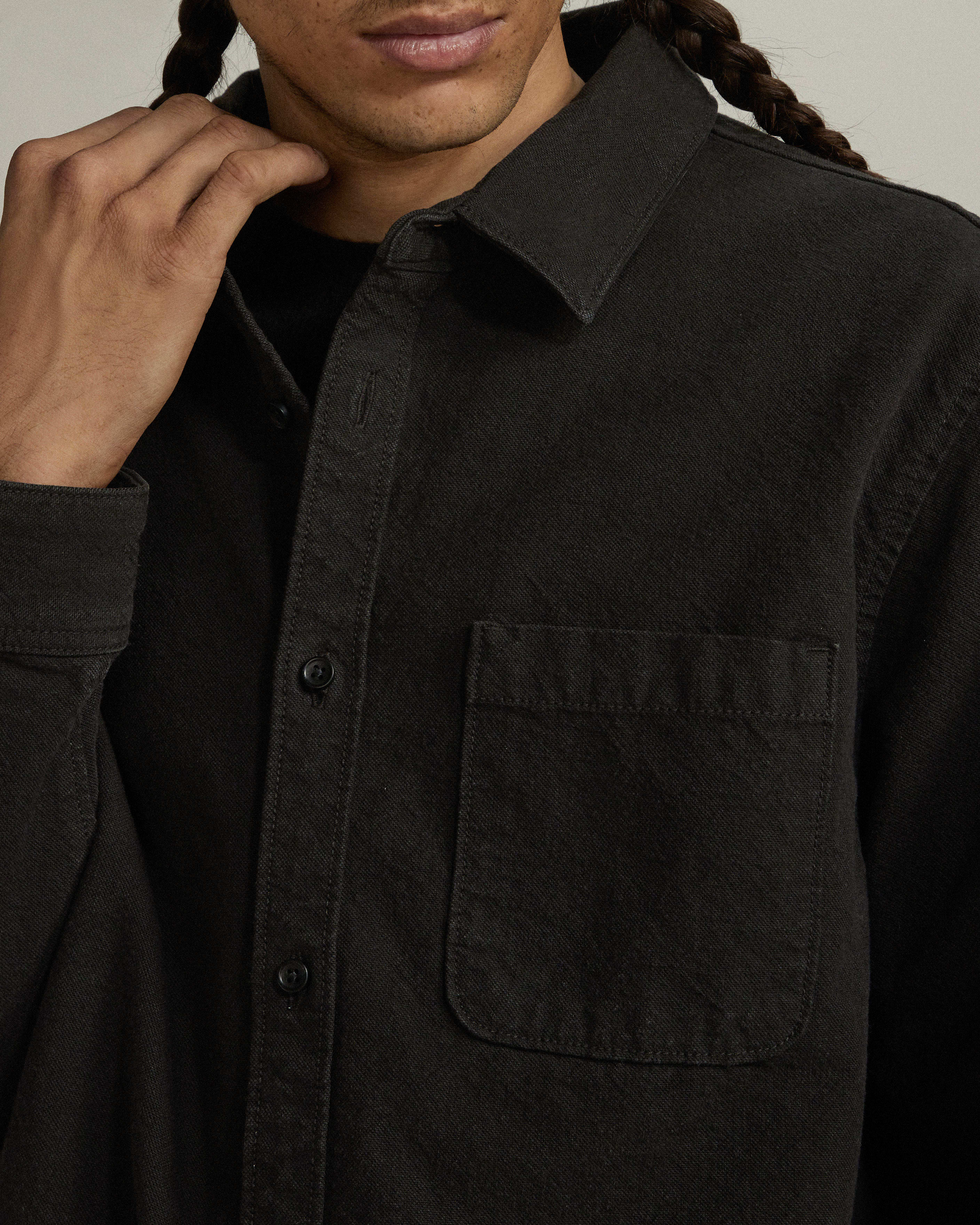 The Canvas Organic Cotton Overshirt Black – Everlane