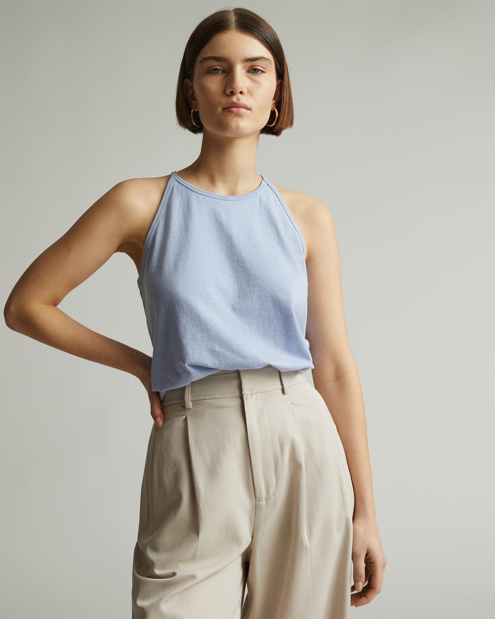 The Hemp Cutaway Tank Periwinkle – Everlane