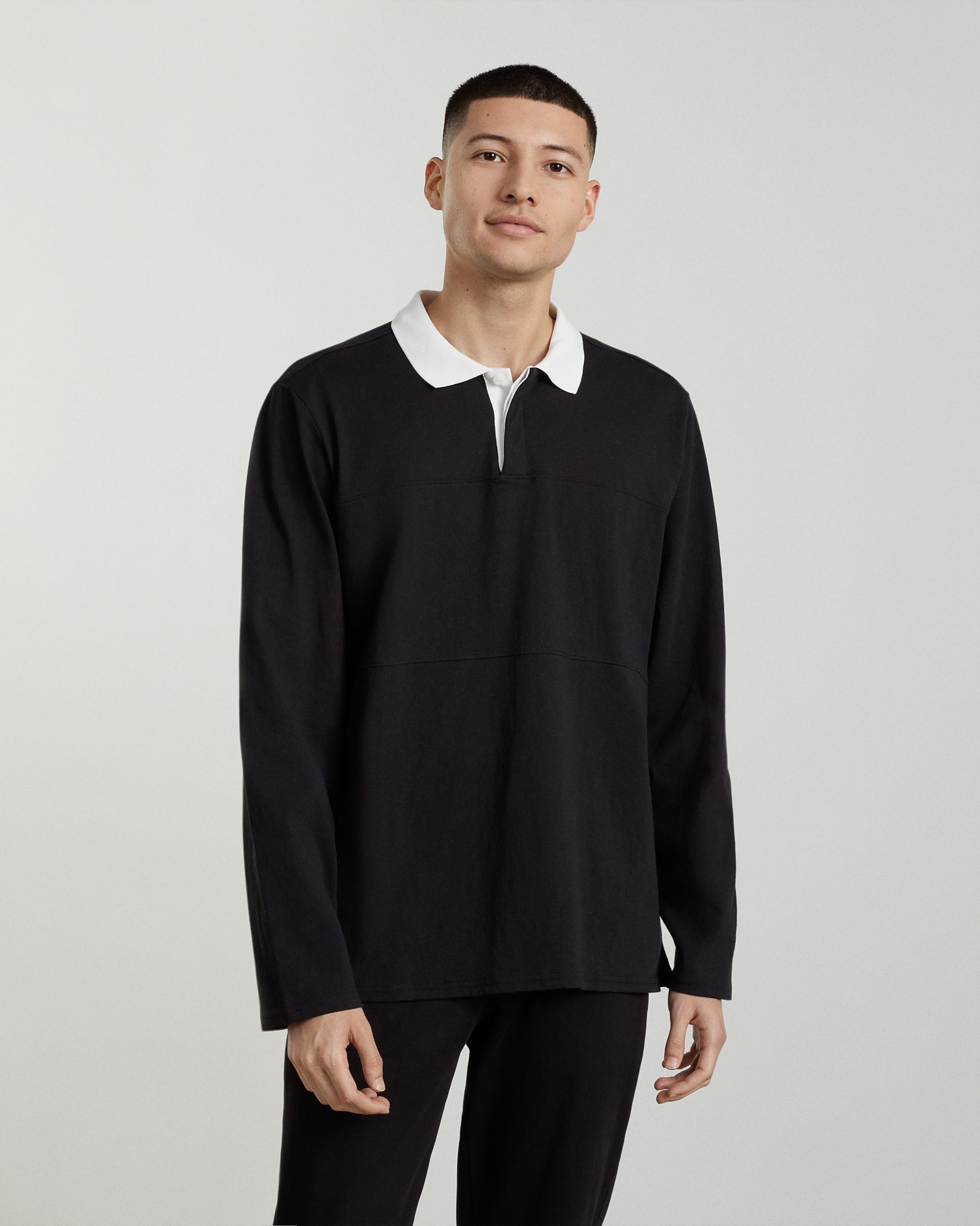 The Premium-Weight Rugby Shirt Black – Everlane