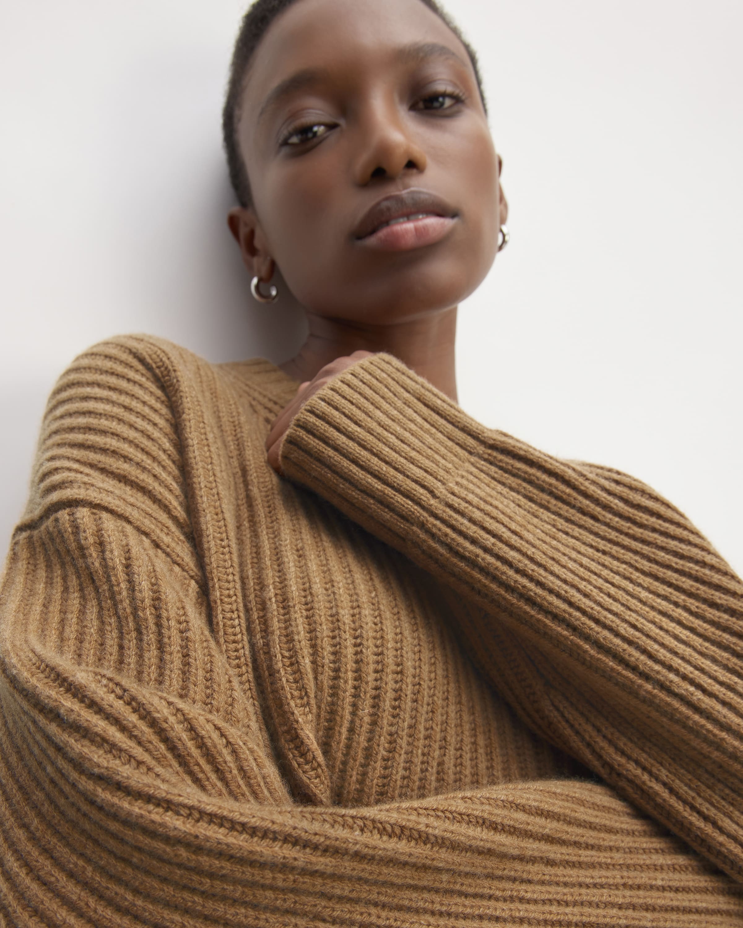 The Felted Merino Oversized Crewneck Deep Camel – Everlane