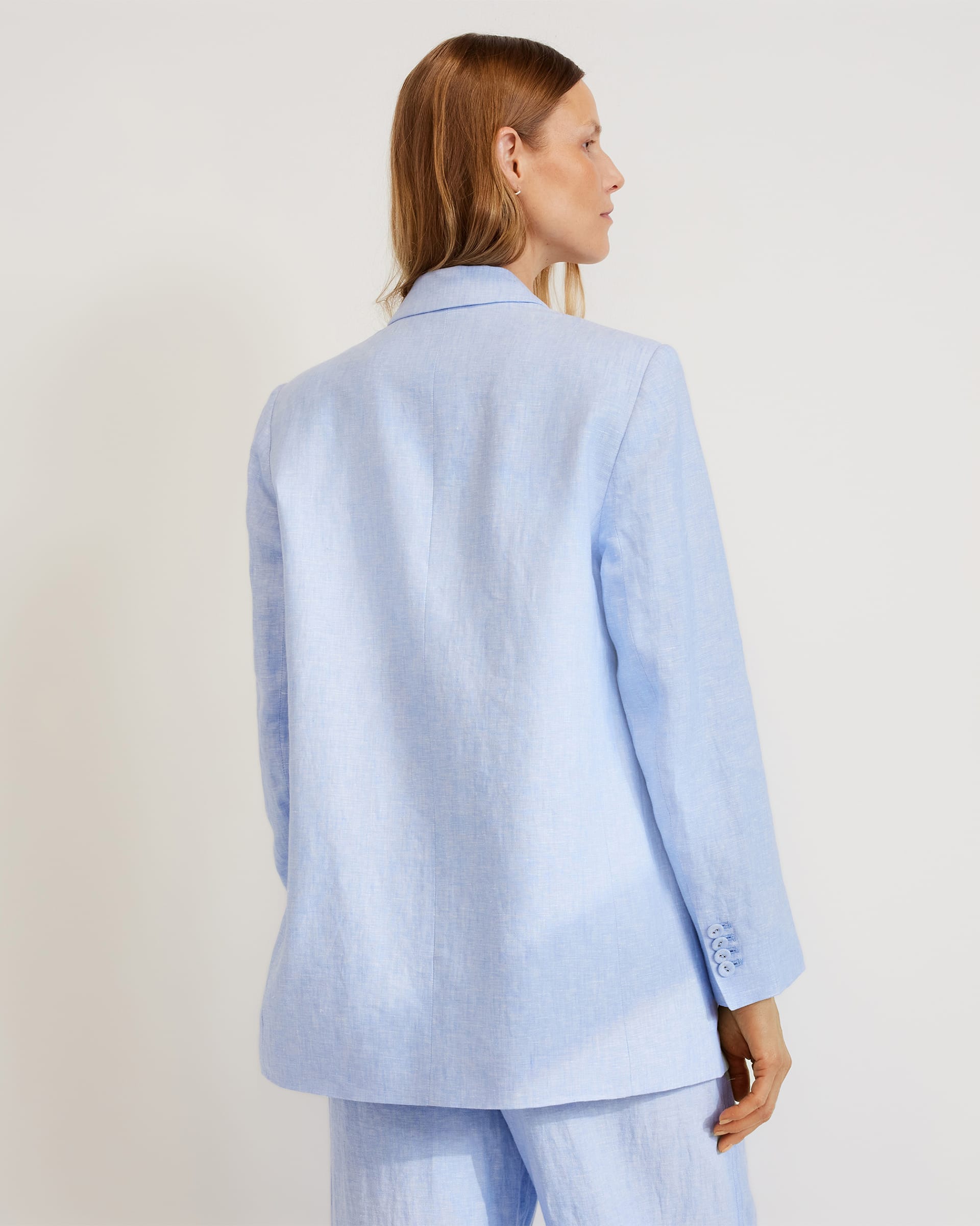 The Linen Oversized Blazer Light Blue – Everlane