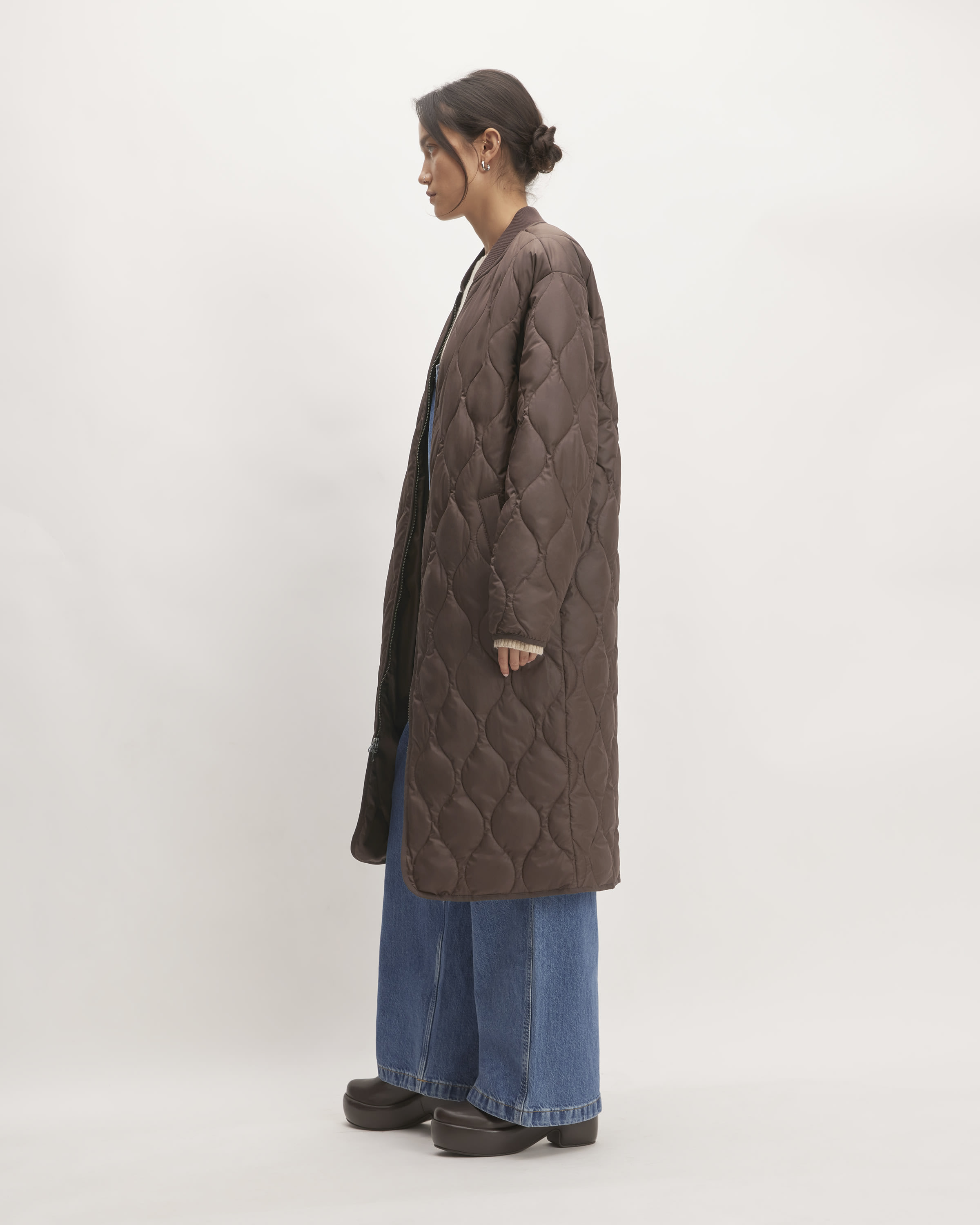 The ReNew Long Liner Earth Brown – Everlane
