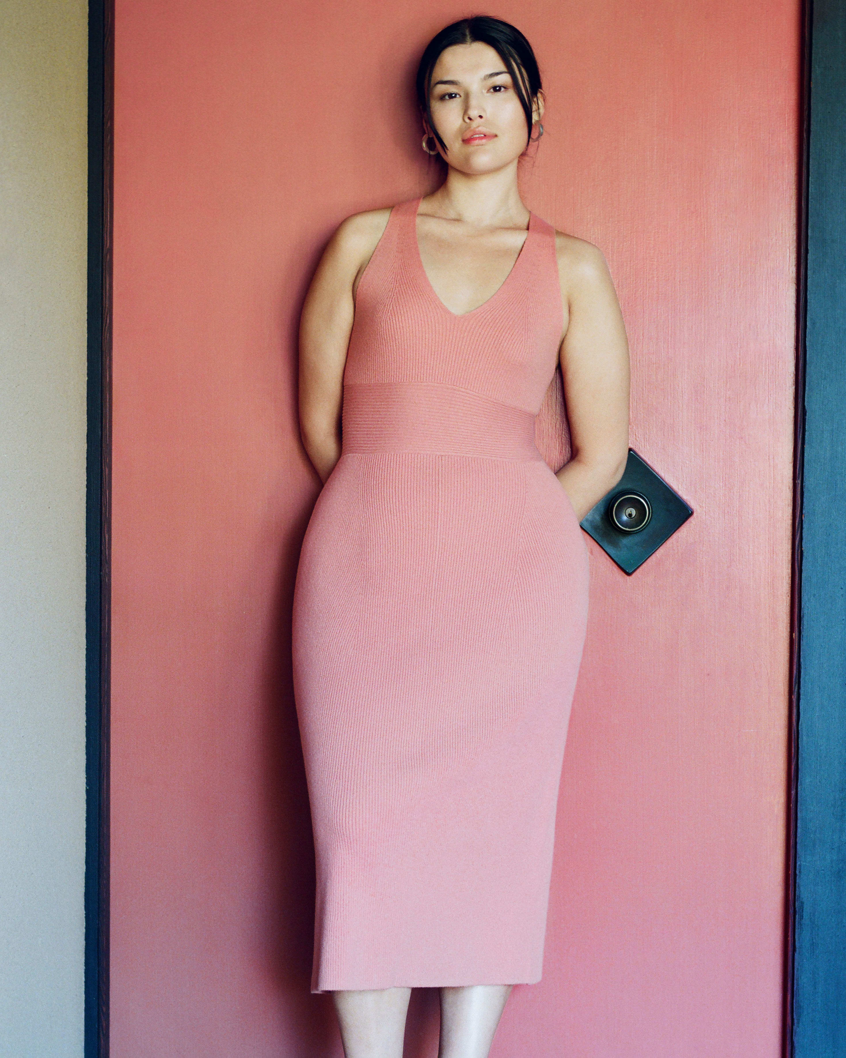 The Ribbed Cotton Cross-Back Dress Tawny Pink – Everlane