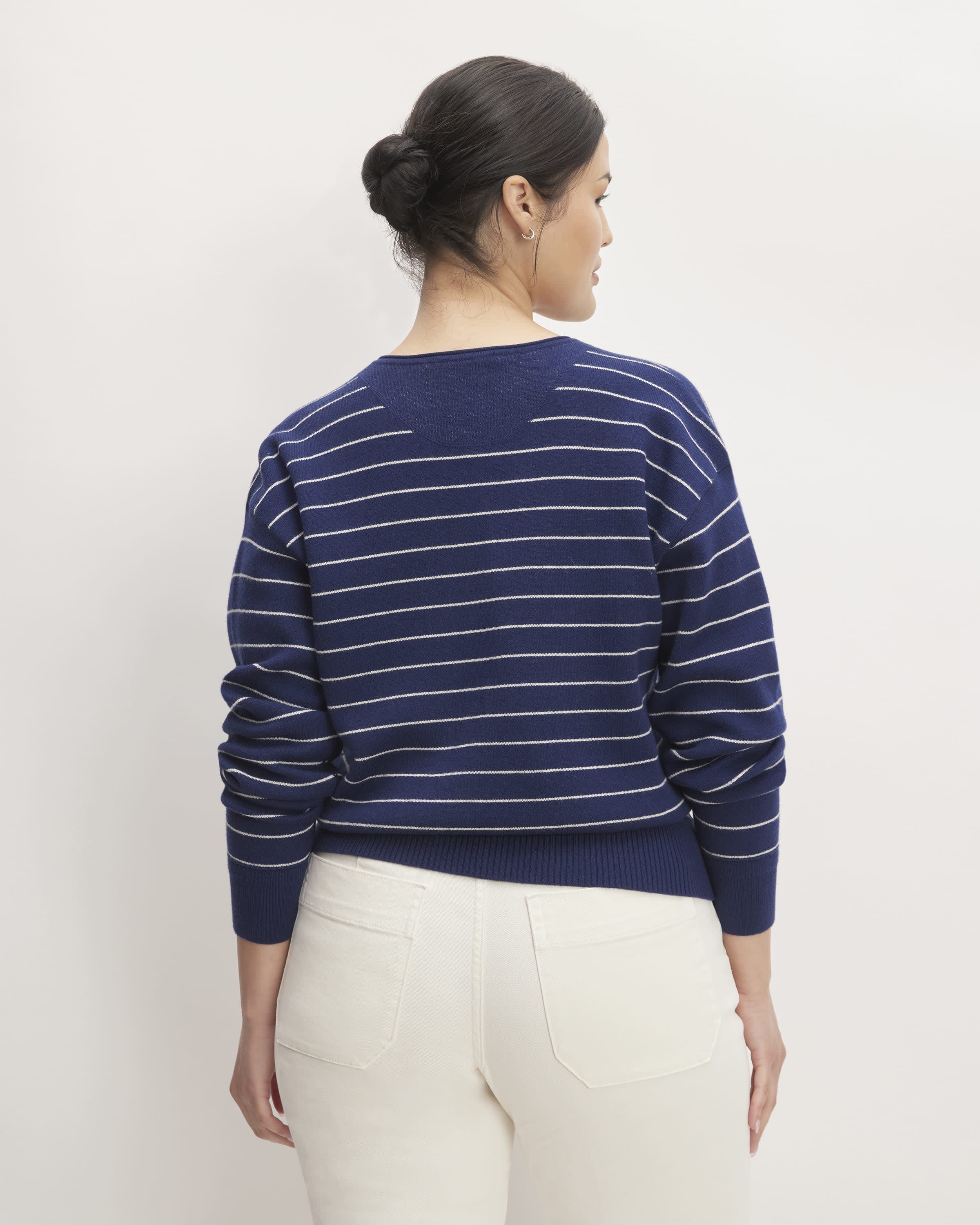 The Cotton-Merino Vintage Henley Bright Navy / Canvas – Everlane
