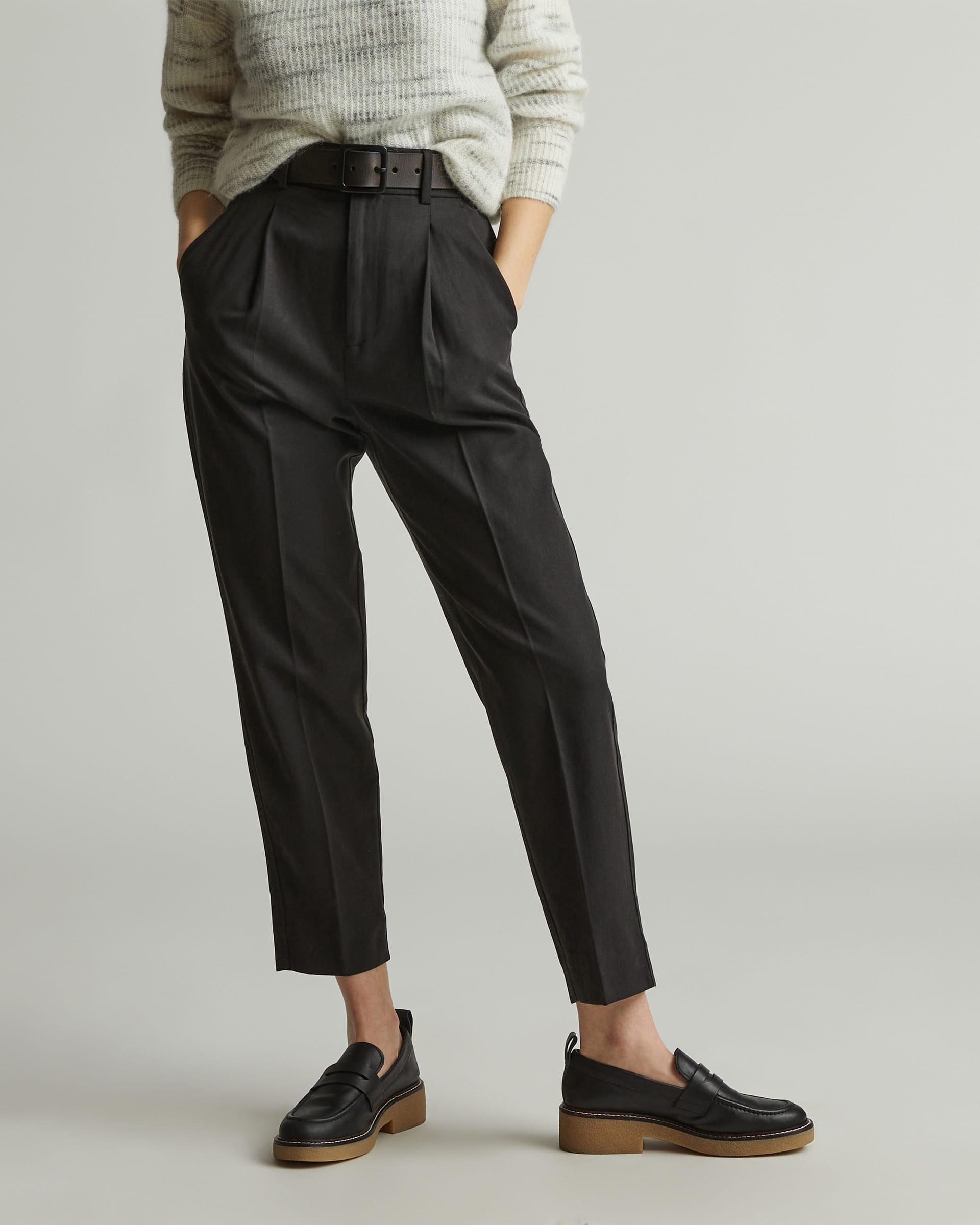 The TENCEL™ Way-High® Taper Pant Black – Everlane