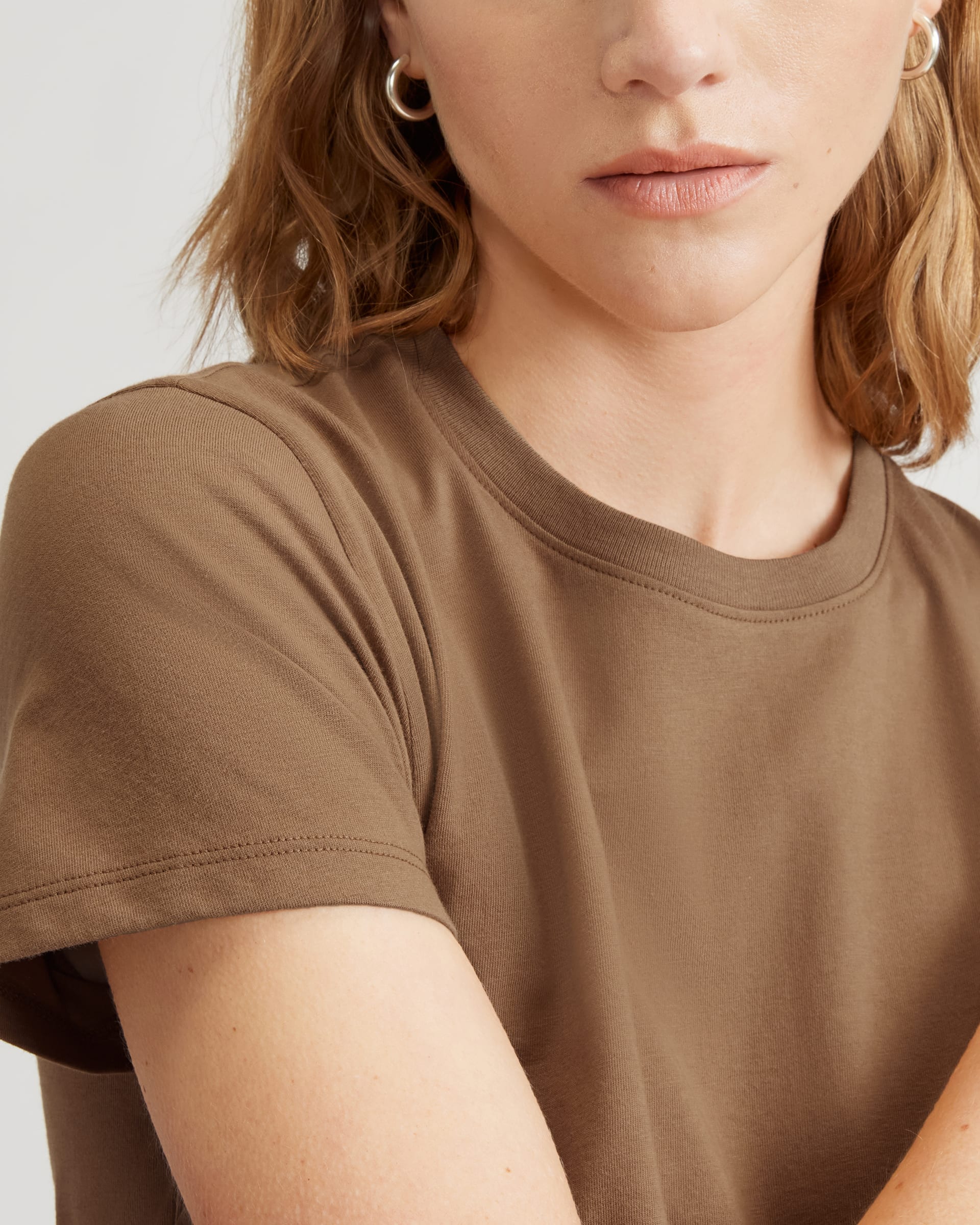 The Organic Cotton Box-Cut Tee Toasted Coconut – Everlane