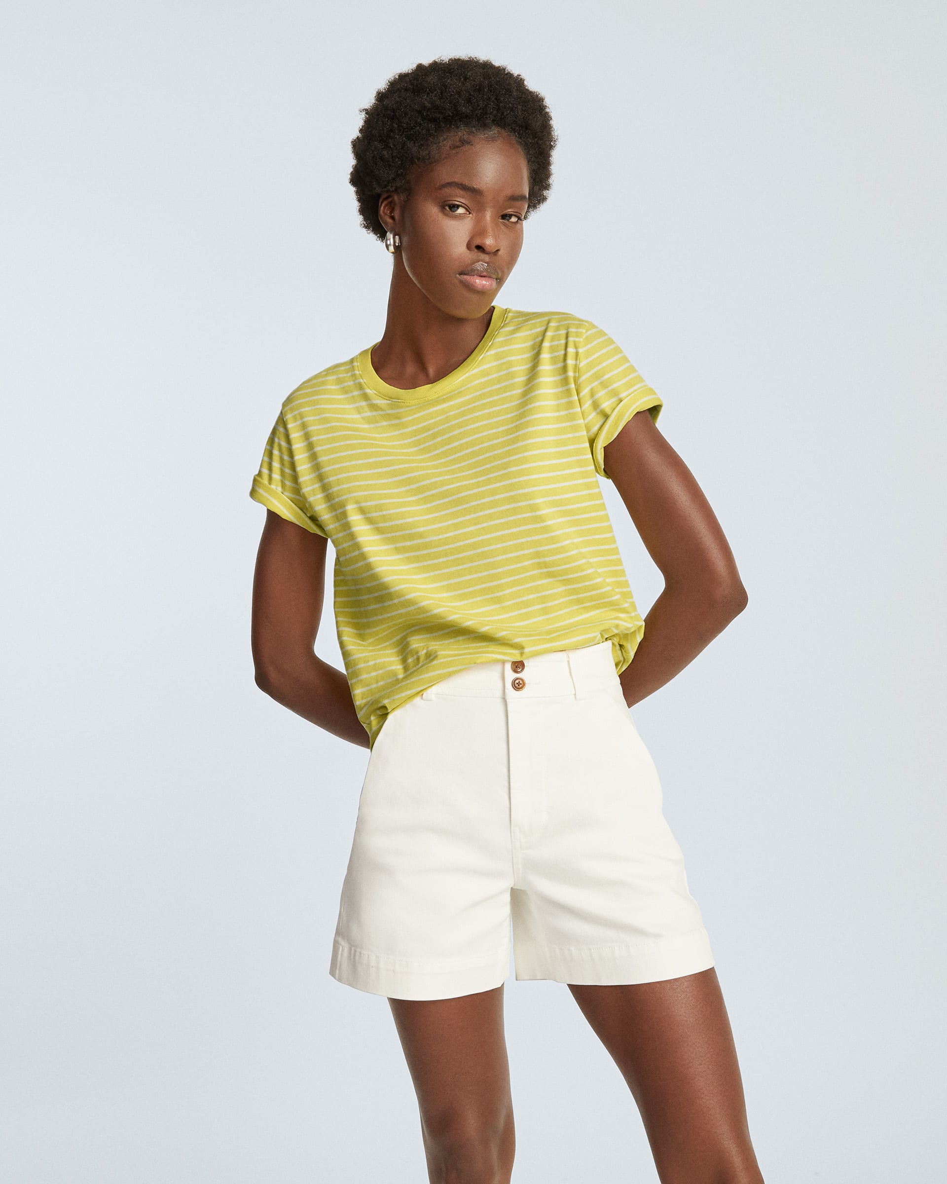 The Organic Cotton Box-Cut Tee Acacia / Tan – Everlane