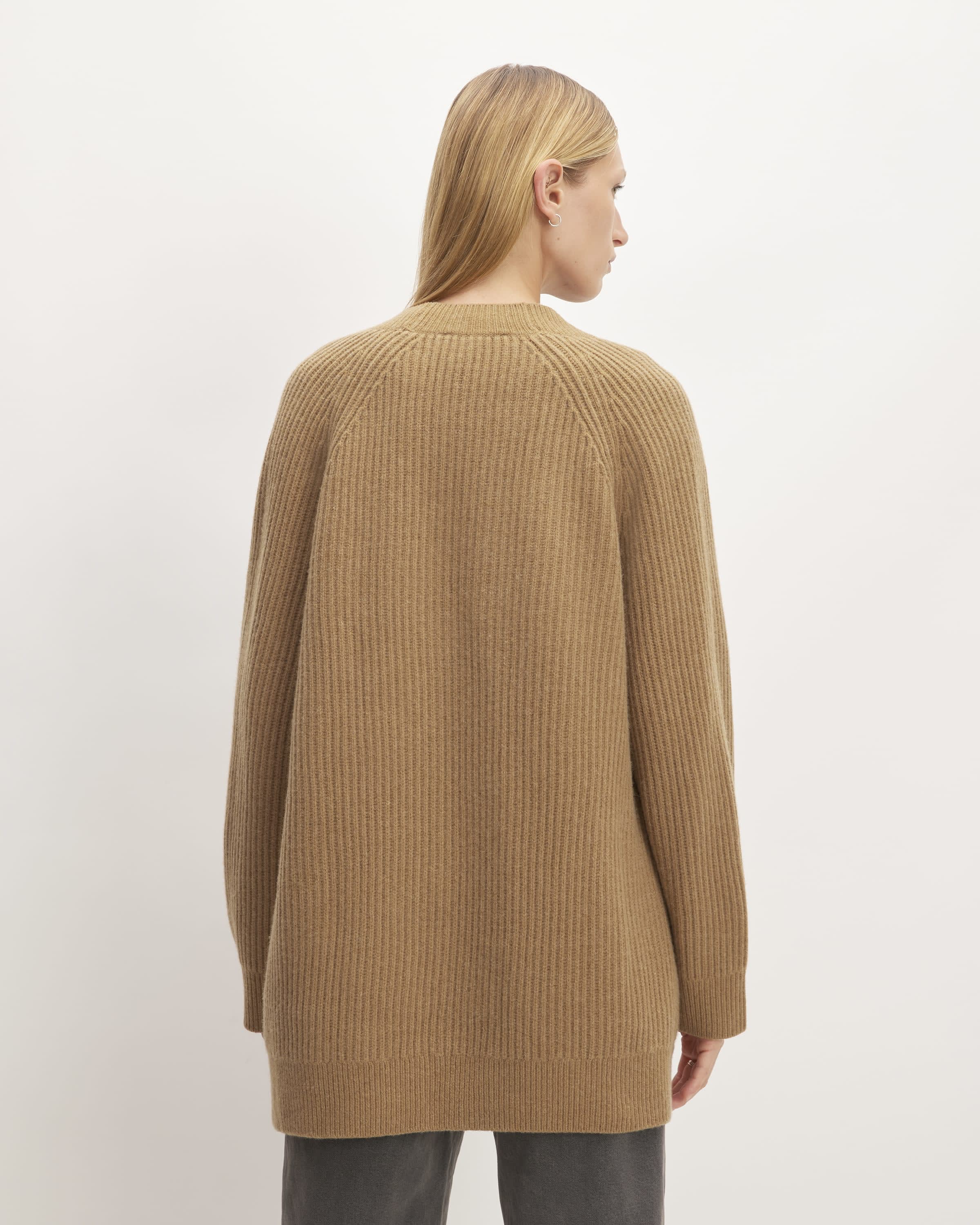 The Felted Merino Cocoon Cardigan Deep Camel – Everlane