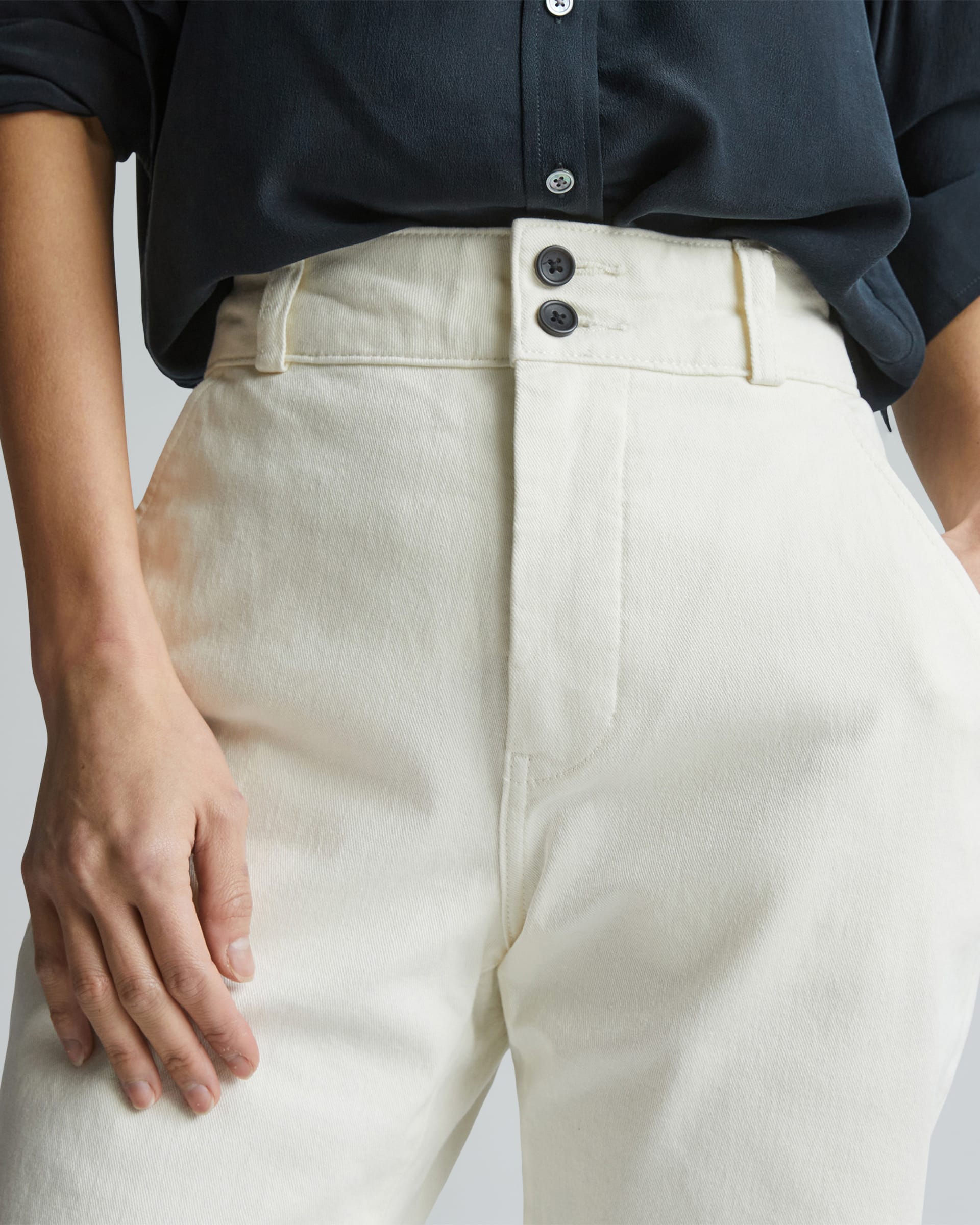 The Organic Straight-Leg Pant Bone – Everlane