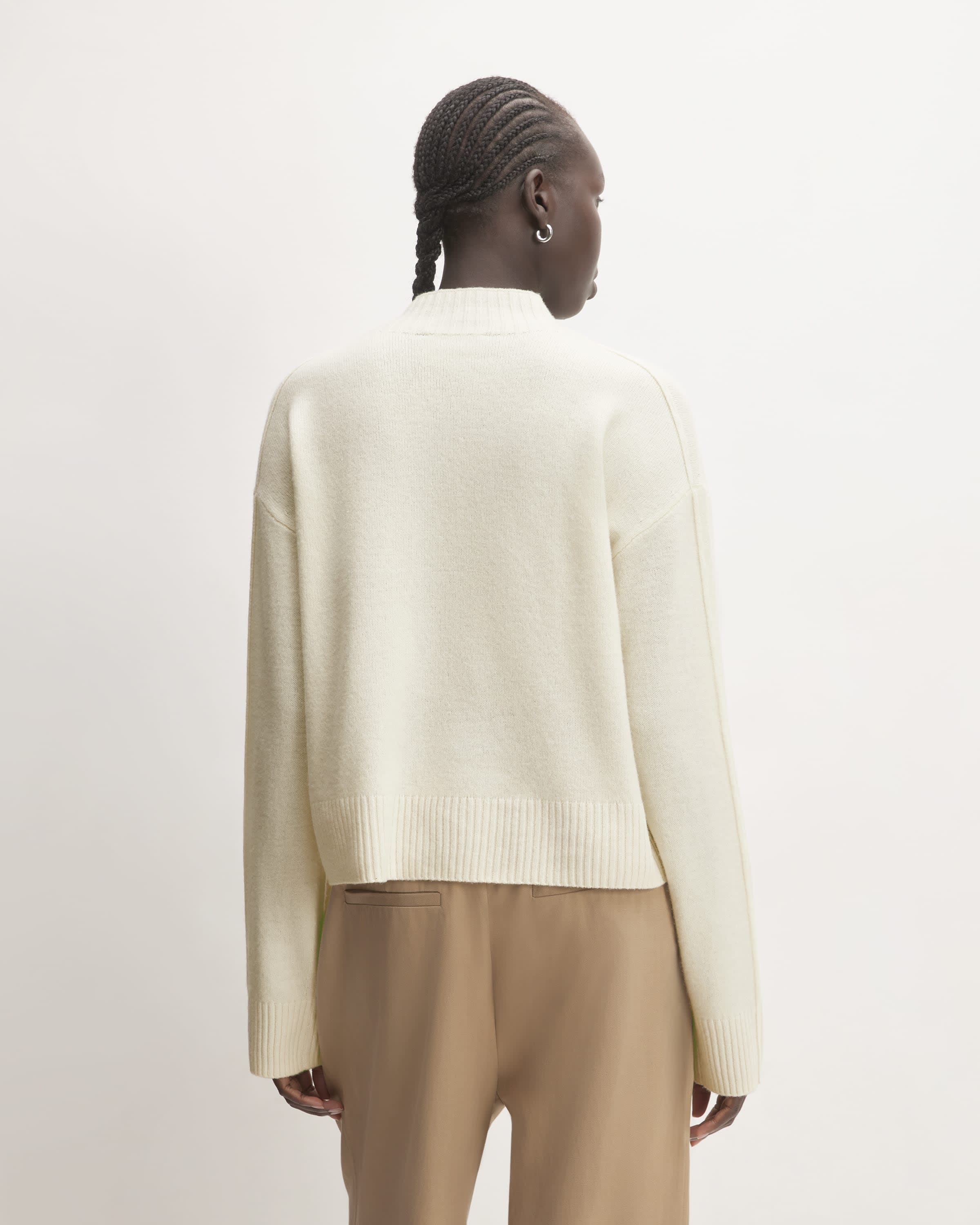 The Good Merino Wool Mockneck Sweater Bone – Everlane