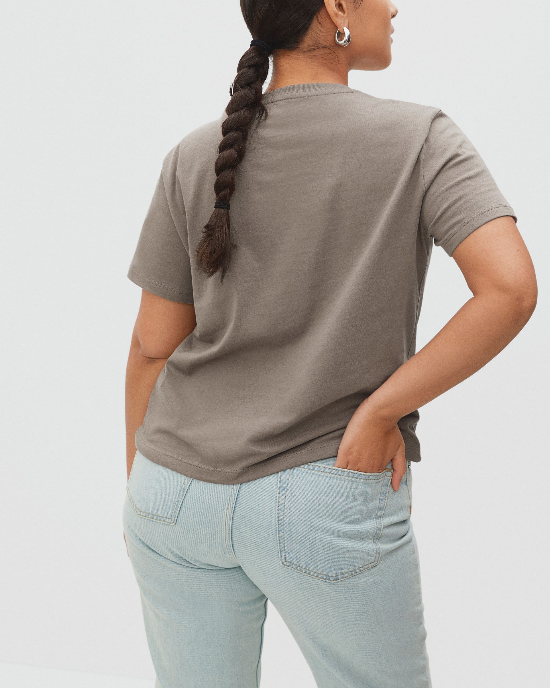 The Organic Cotton Box-Cut Tee Clay – Everlane