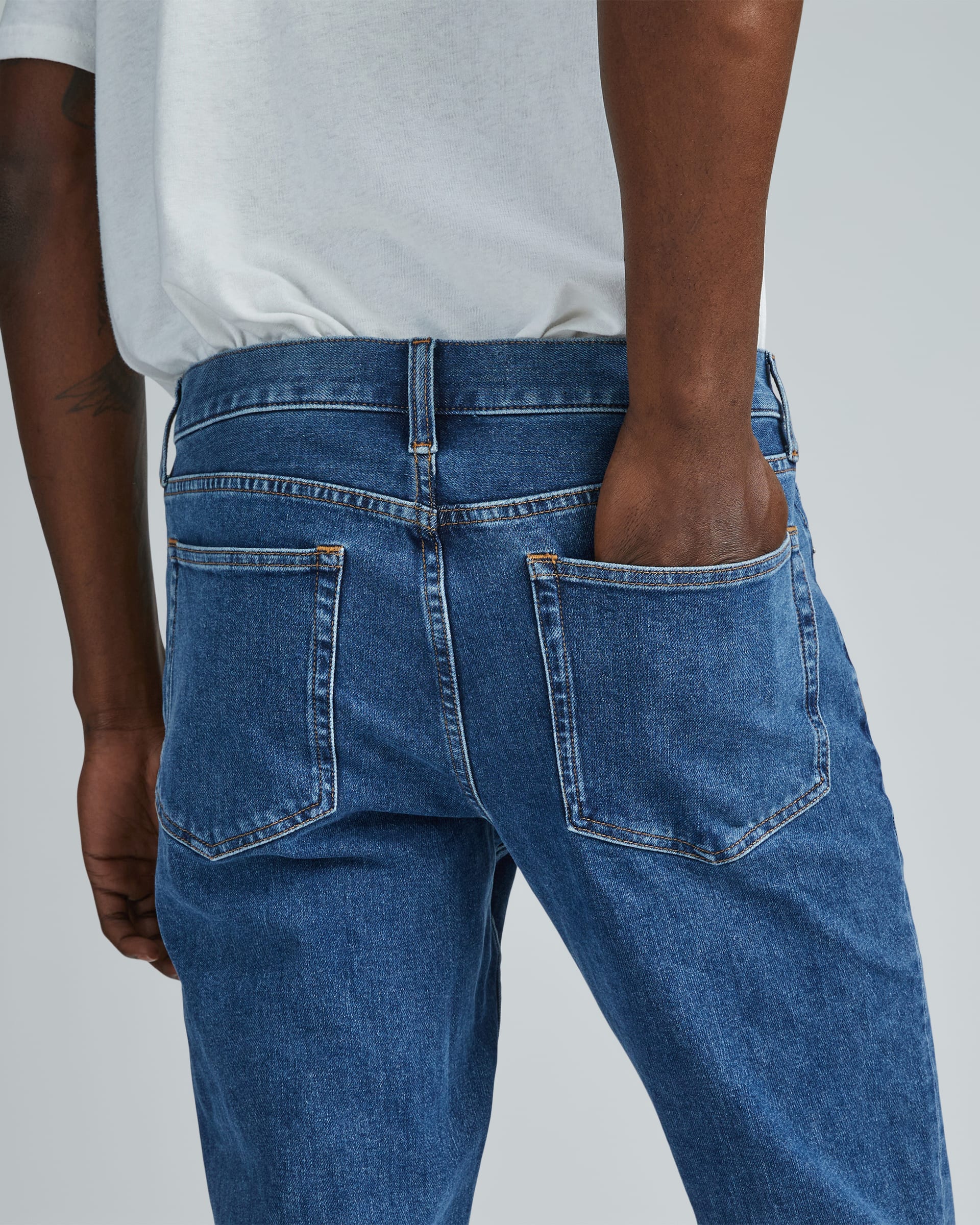 The Slim 4-Way Stretch Organic Jean | Uniform Marine – Everlane