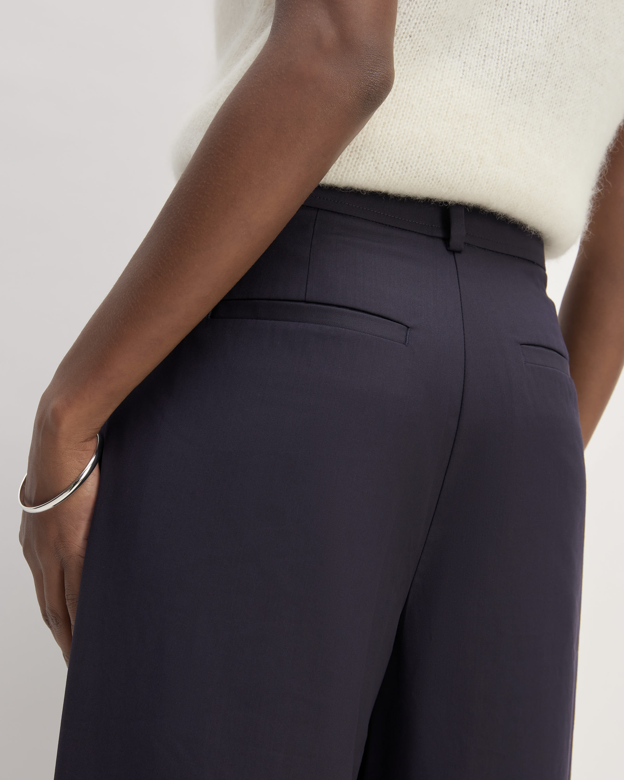 The Italian Wool Way-High® Drape Pant Navy – Everlane