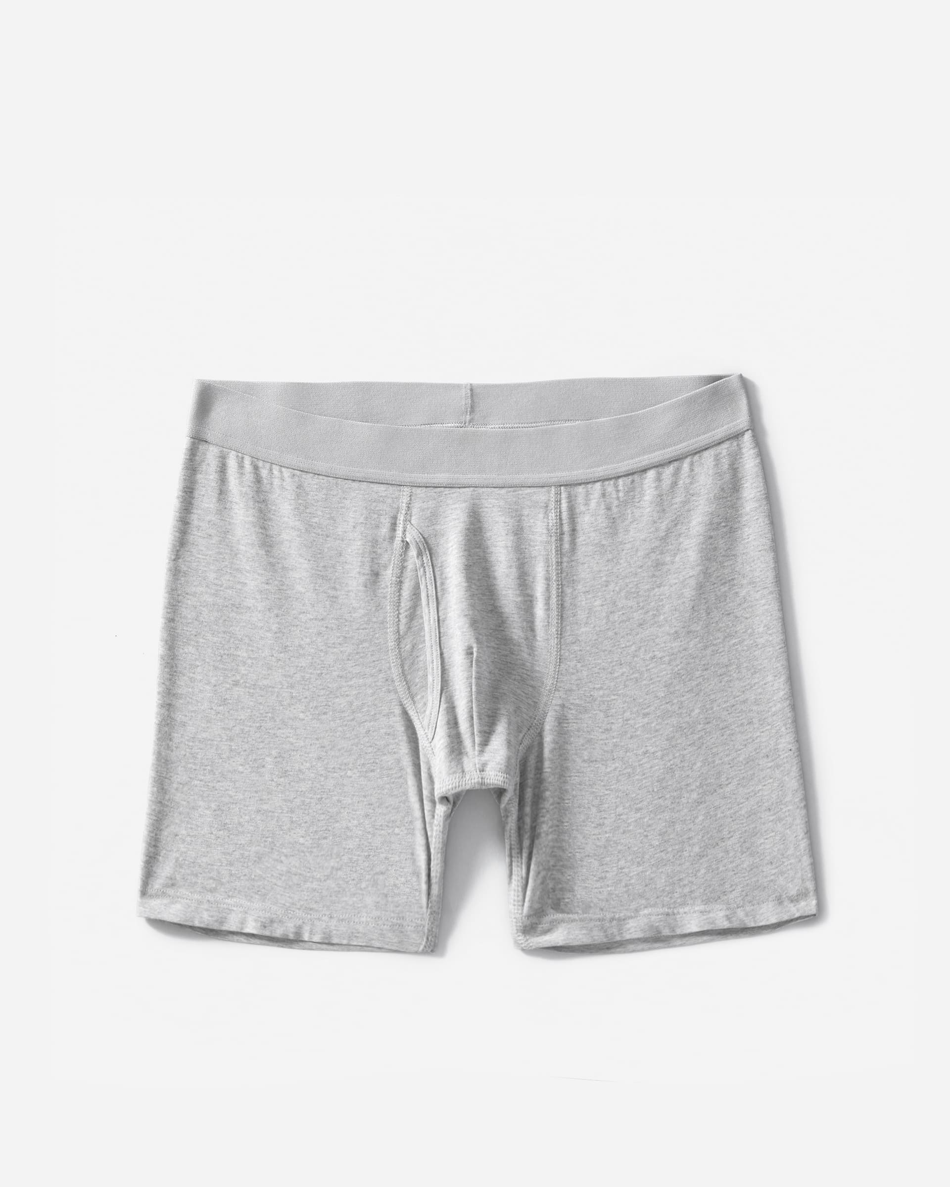 The Supima® Longer Boxer Brief | Uniform Heathered Grey – Everlane