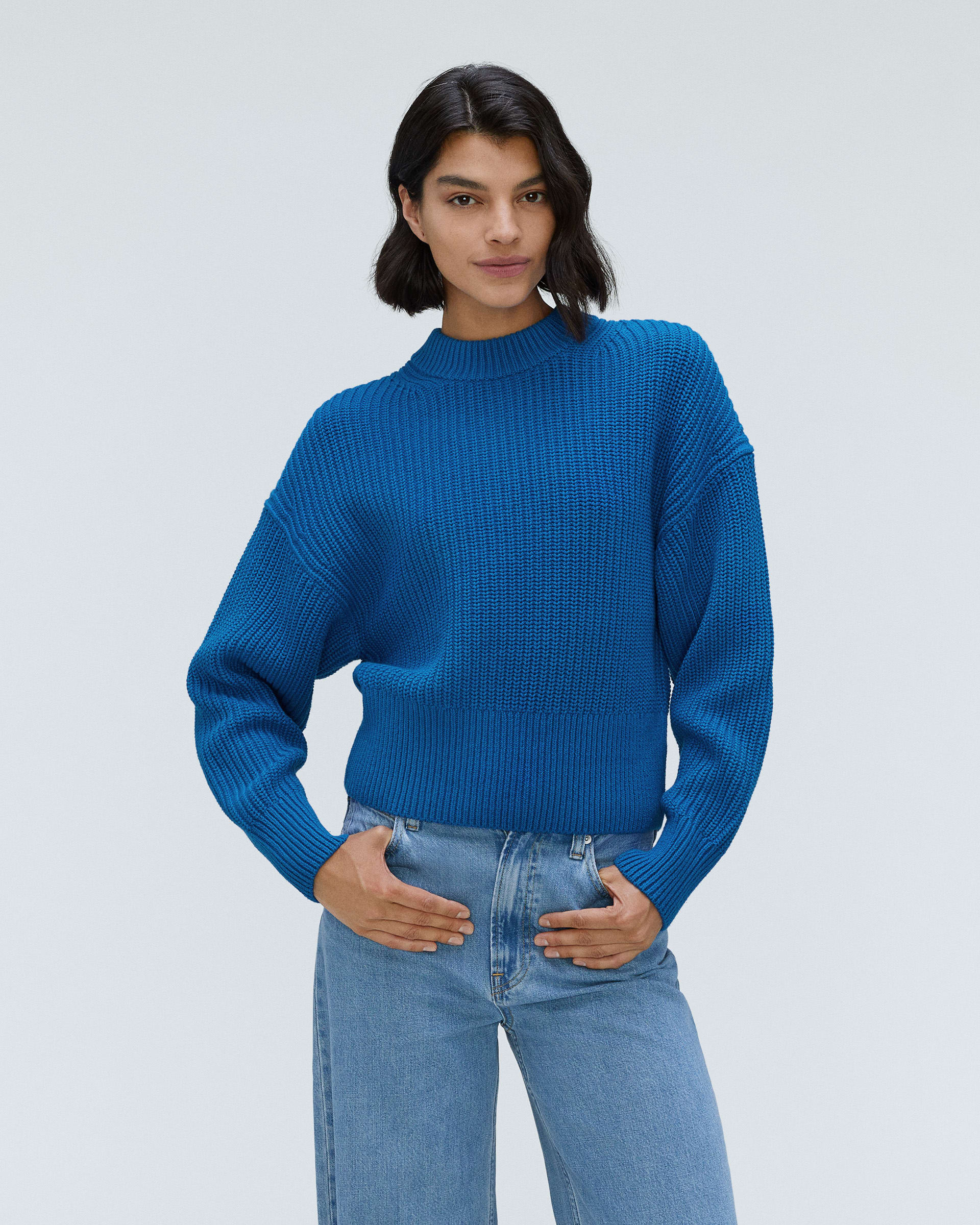 The Texture Cotton Crew Lapis Blue – Everlane