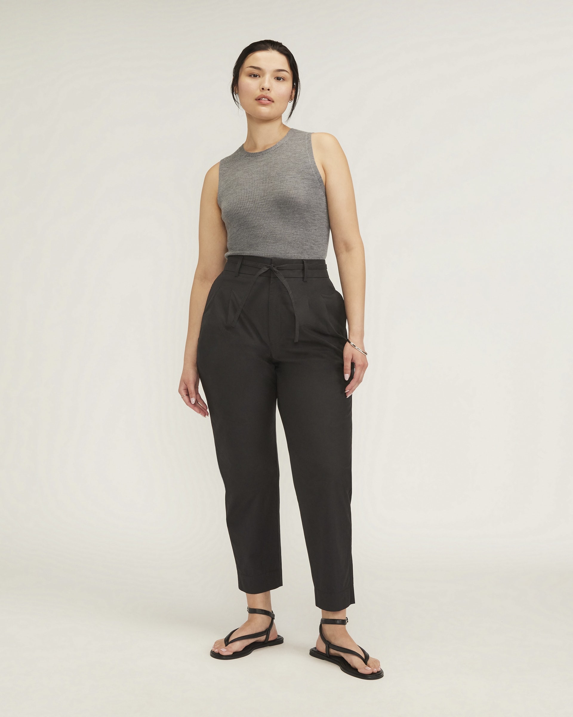 The Ultrafine Merino Ribbed Shell Tank Heather Mid Grey – Everlane