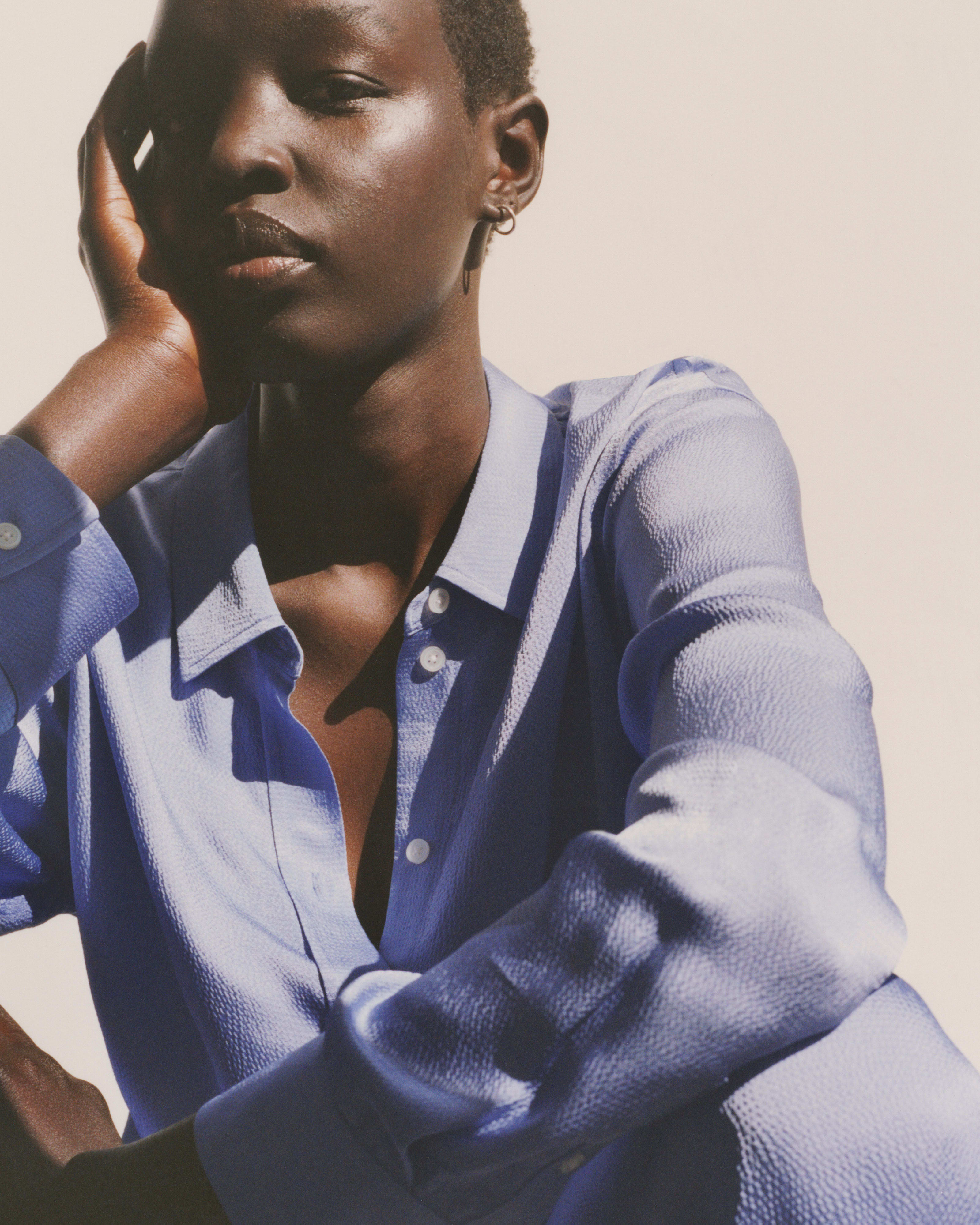 The Satin Relaxed Shirt Cornflower Blue – Everlane