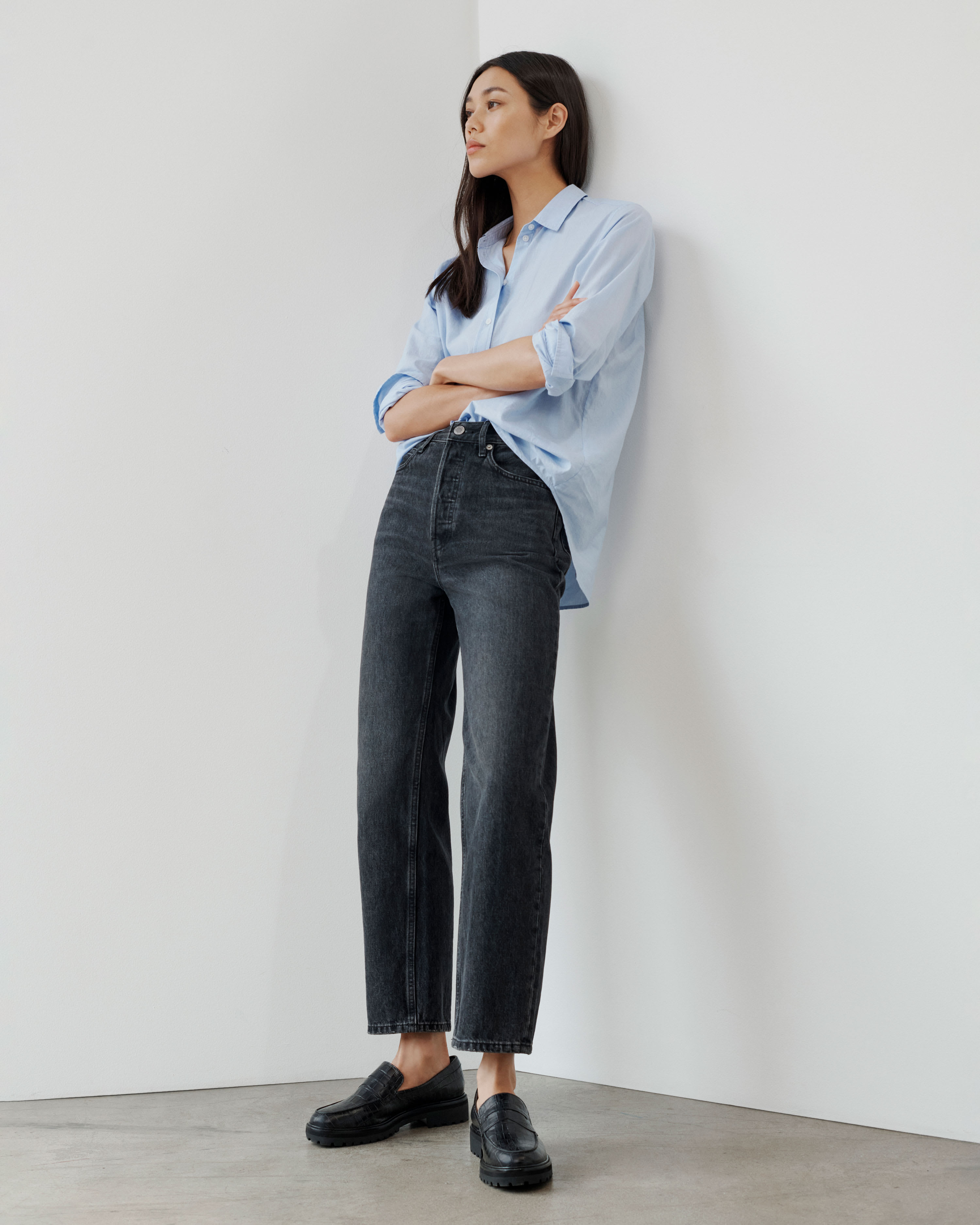 The Rigid Way-High® Jean Worn-In Black – Everlane