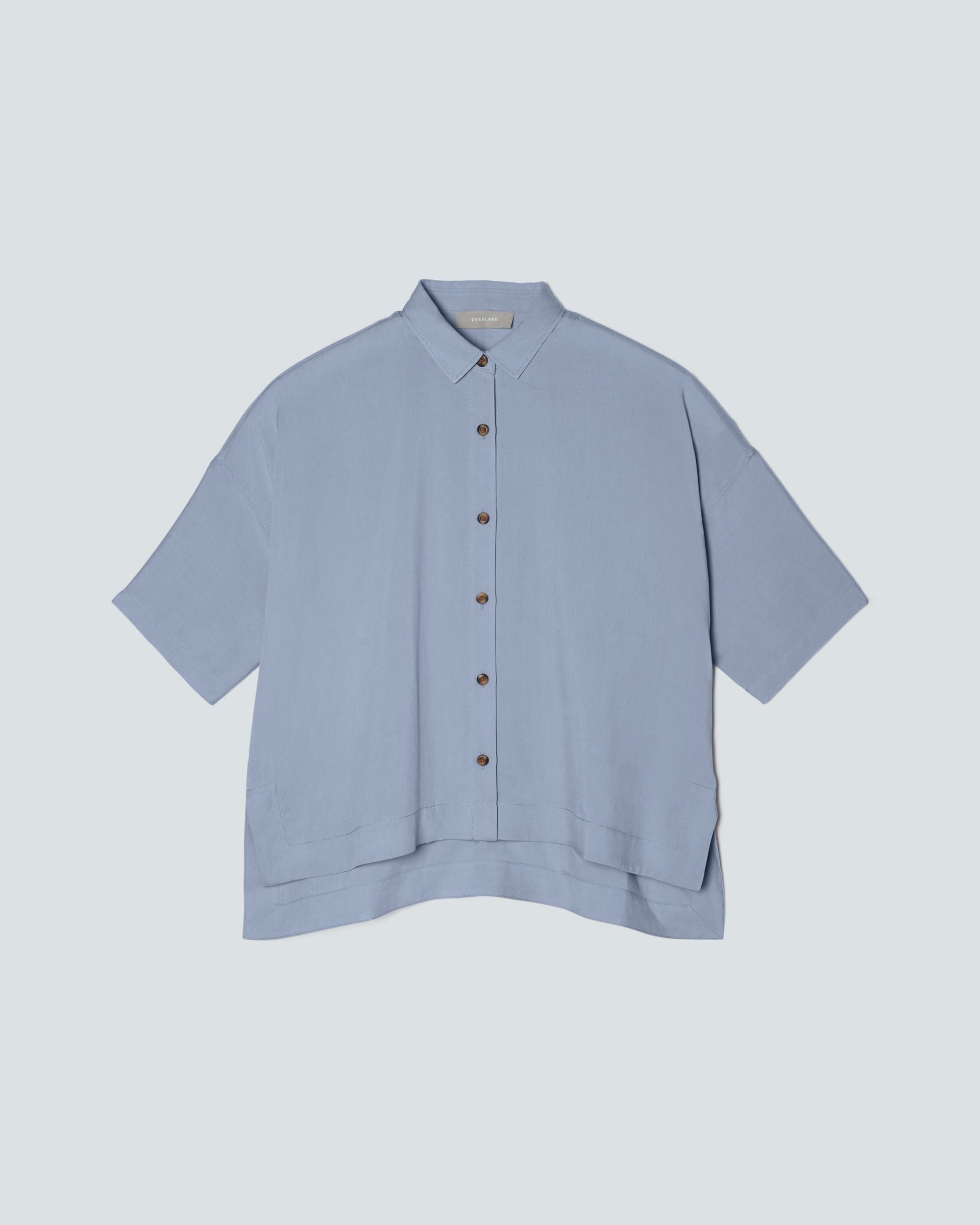 The Drapey Square Shirt Blue Slate – Everlane