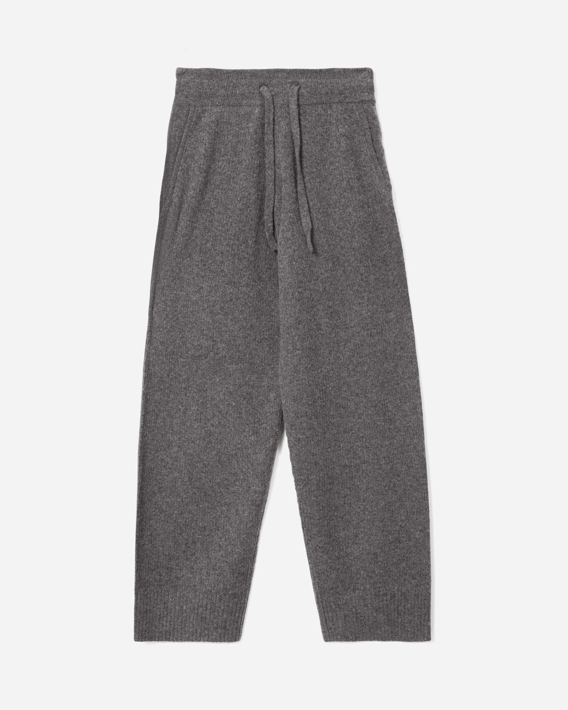 The Cozy-Stretch Wide-Leg Sweatpant Heathered Charcoal – Everlane