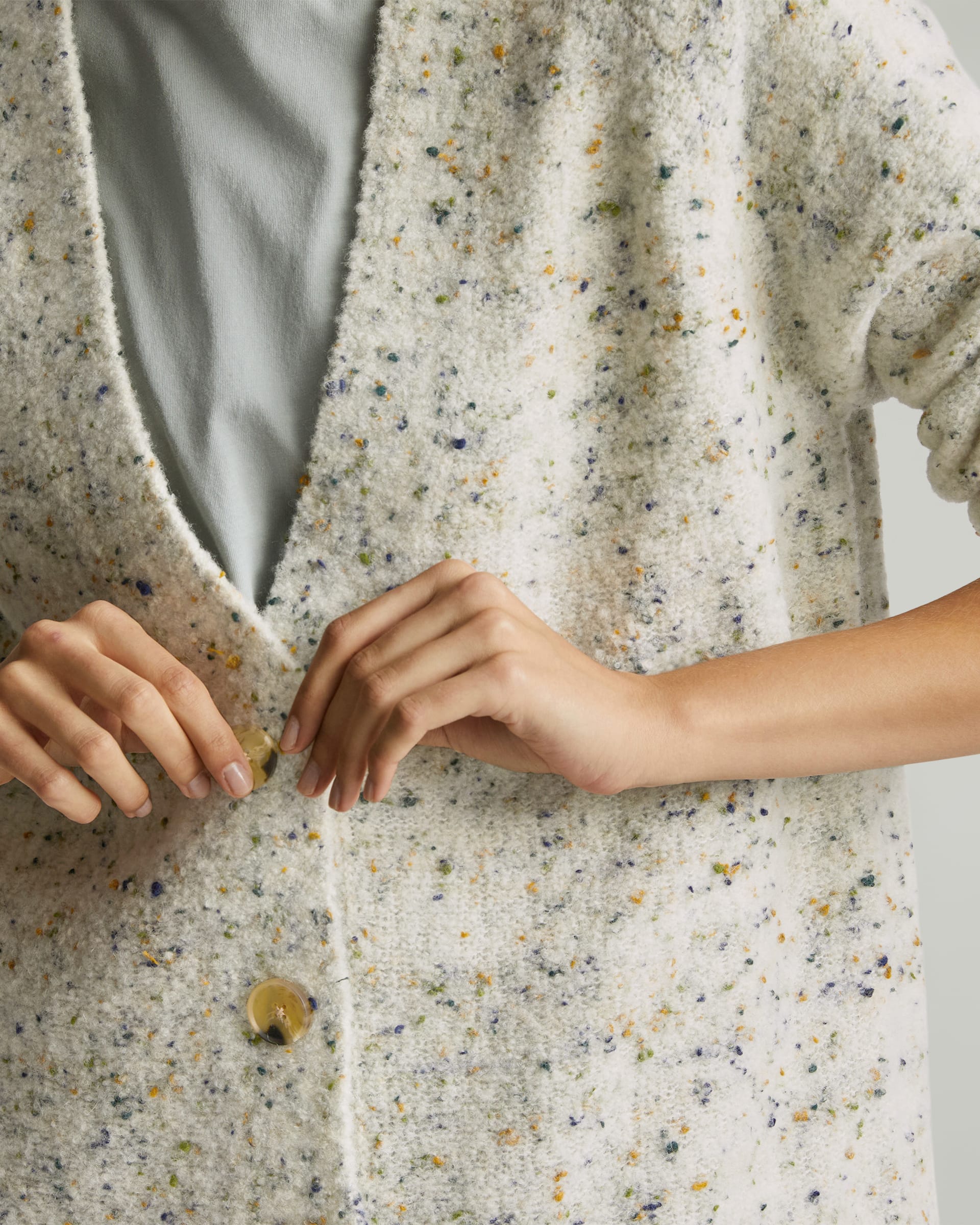 The Confetti Cardigan Seafoam Green Multi – Everlane