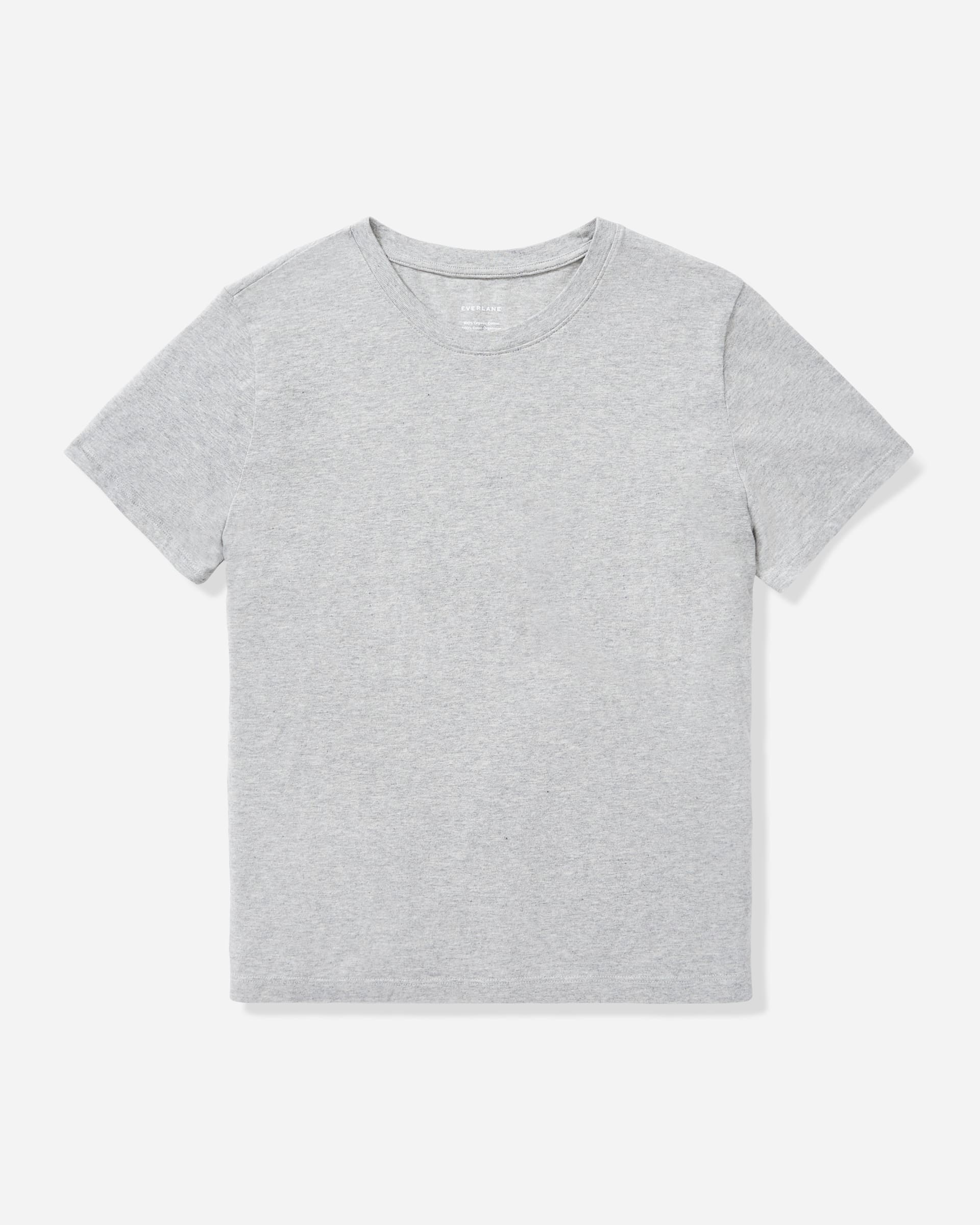 The Organic Cotton Box-Cut Tee Heathered Grey – Everlane