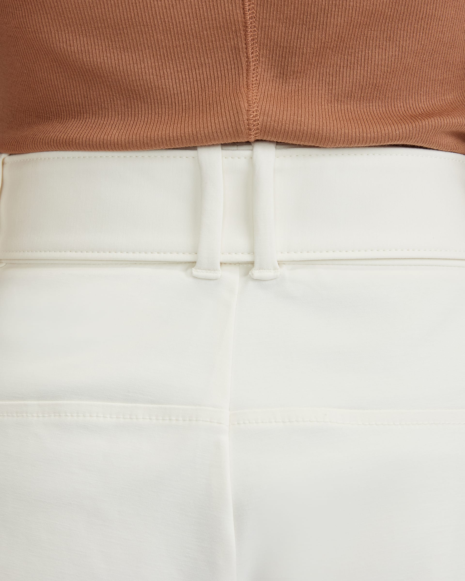 The Structured Cotton Belted Pant Bone – Everlane