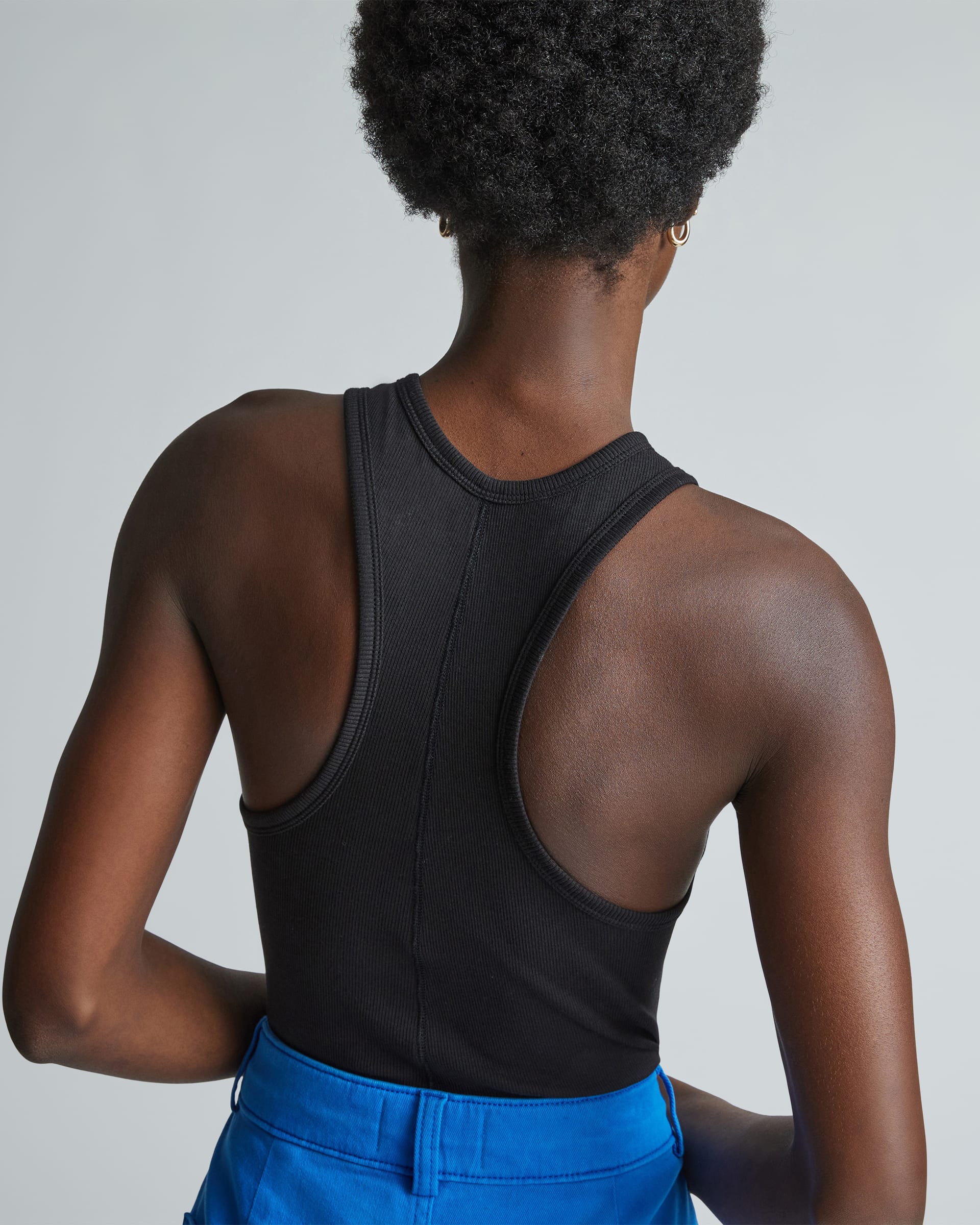 The Supima® Micro-Rib Racerback Tank Black – Everlane