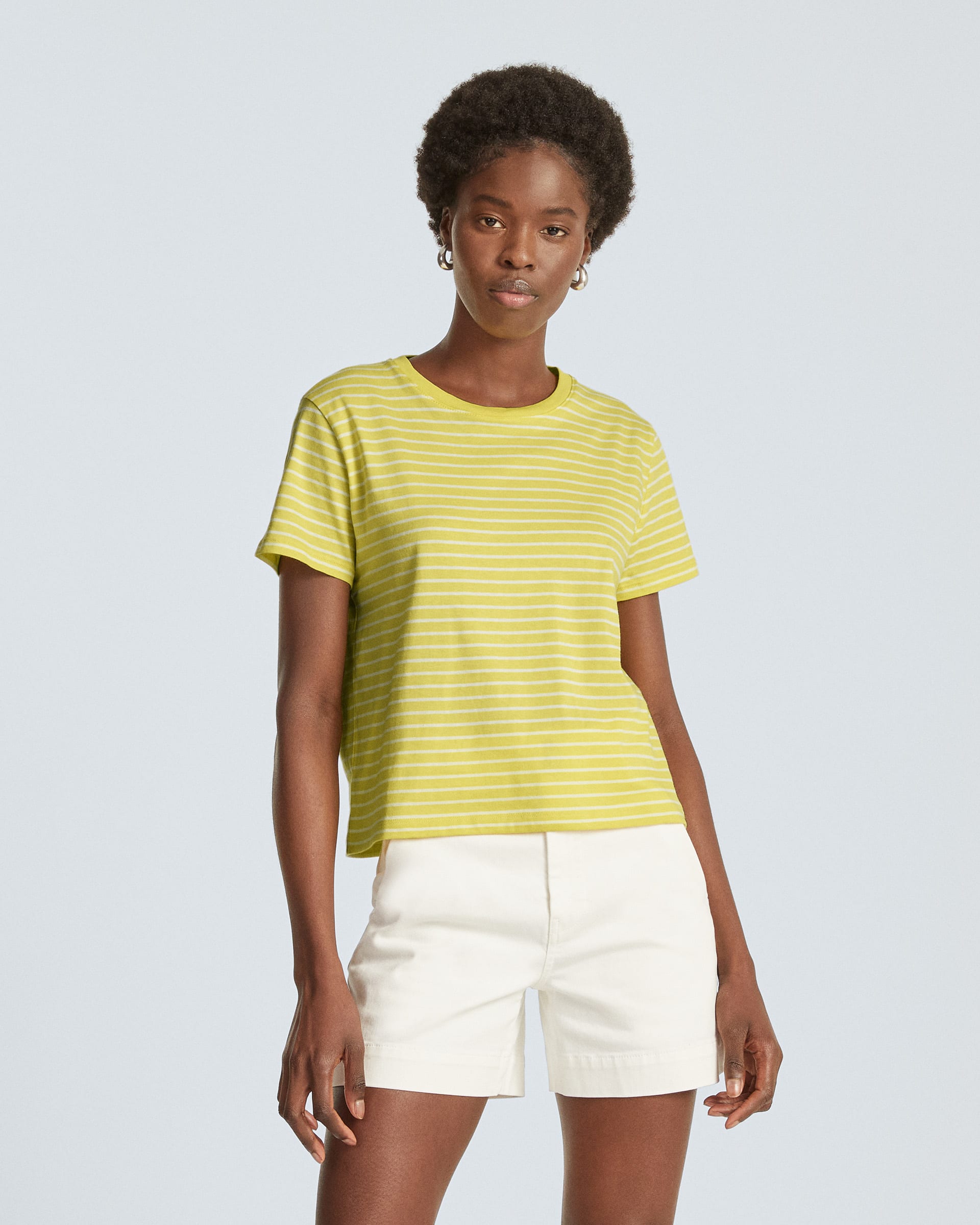 The Organic Cotton Box-Cut Tee Acacia / Tan – Everlane