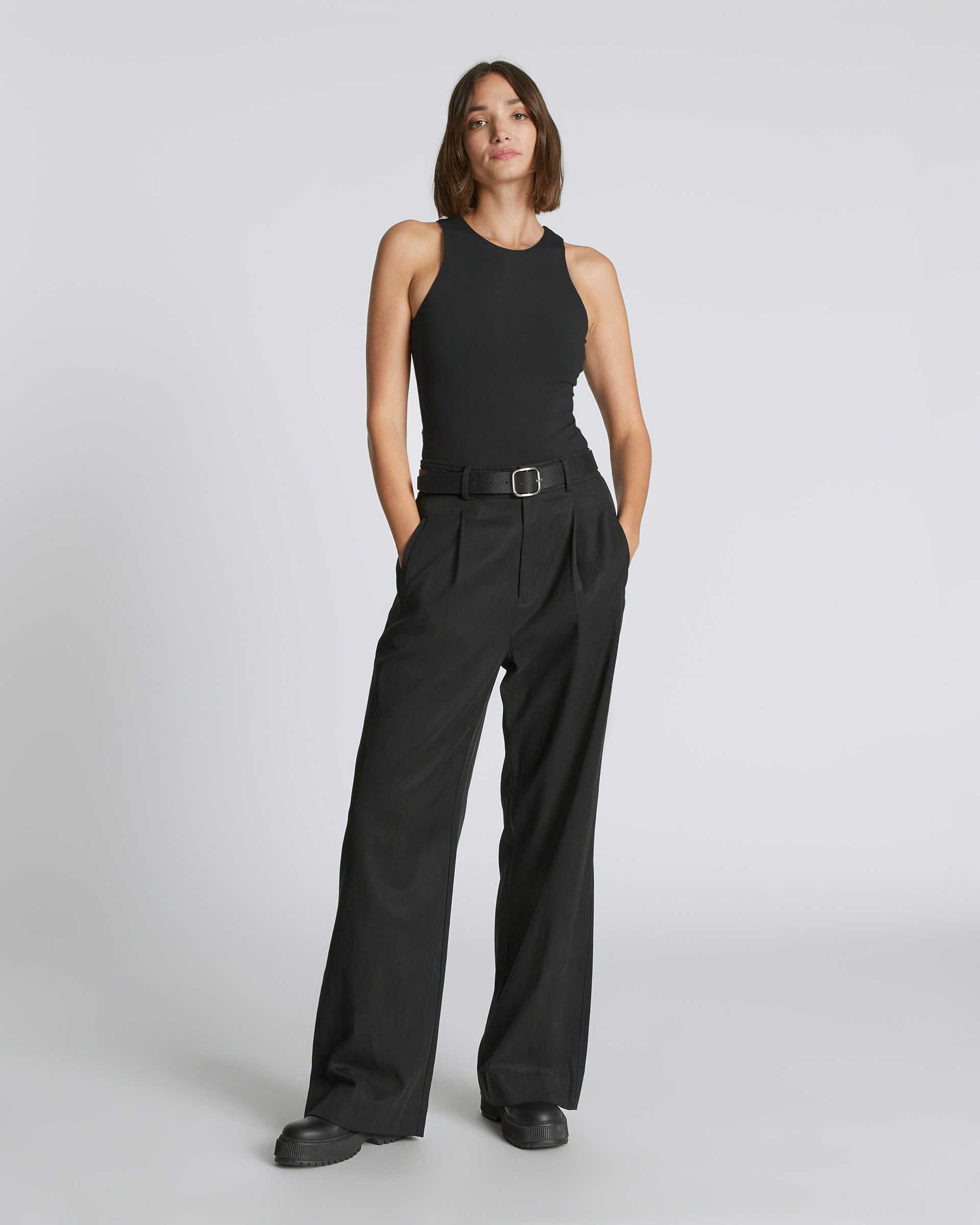 The Cutaway Tank Bodysuit Black – Everlane