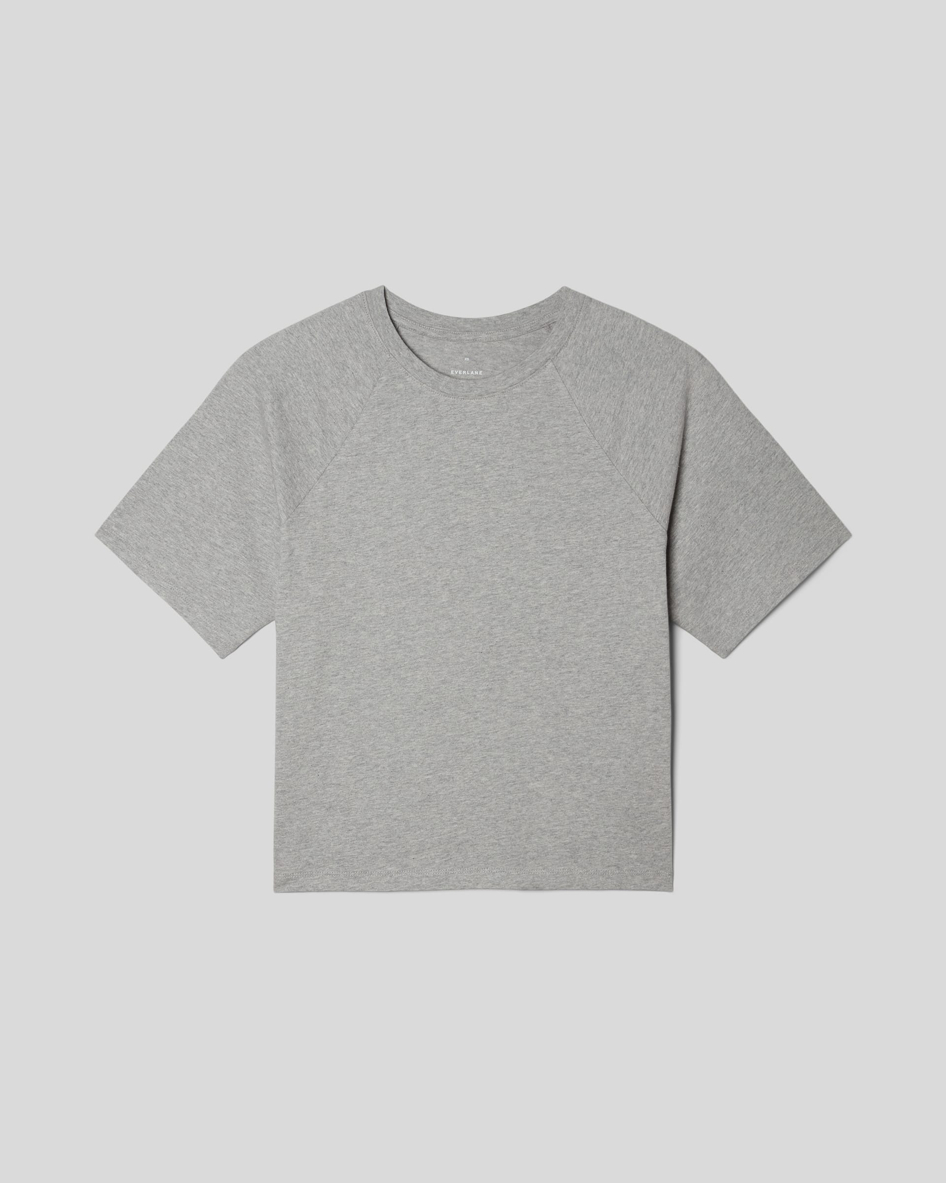 The Organic Cotton Raglan Tee Heathered Grey – Everlane