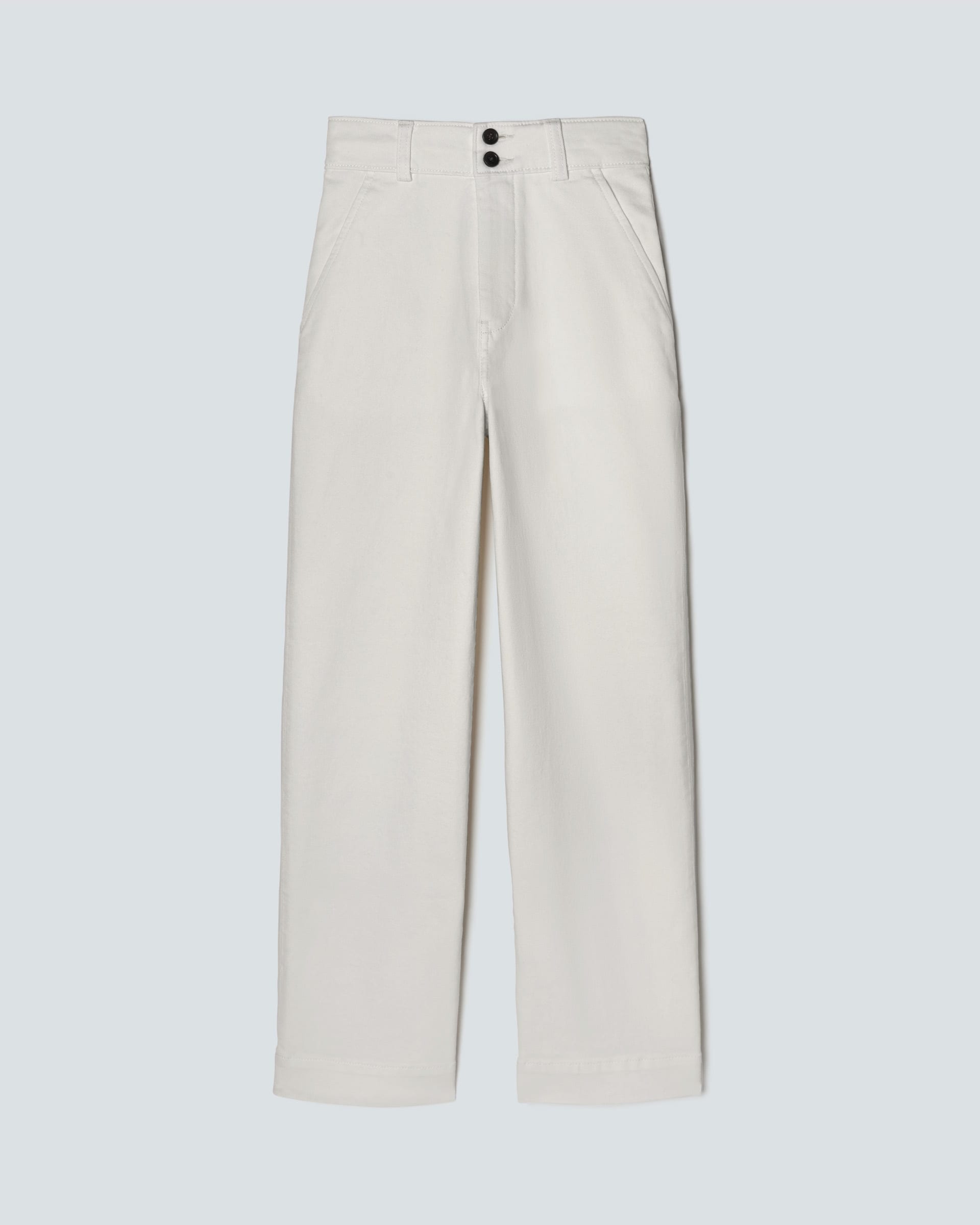 The Organic Wide-Leg Pant Bone – Everlane