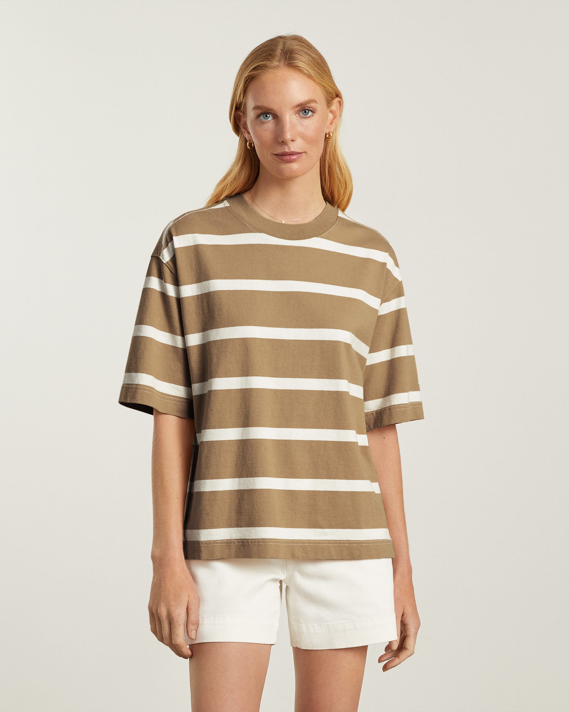 The Premium Weight Relaxed Tee Iced Coffee / Tan – Everlane
