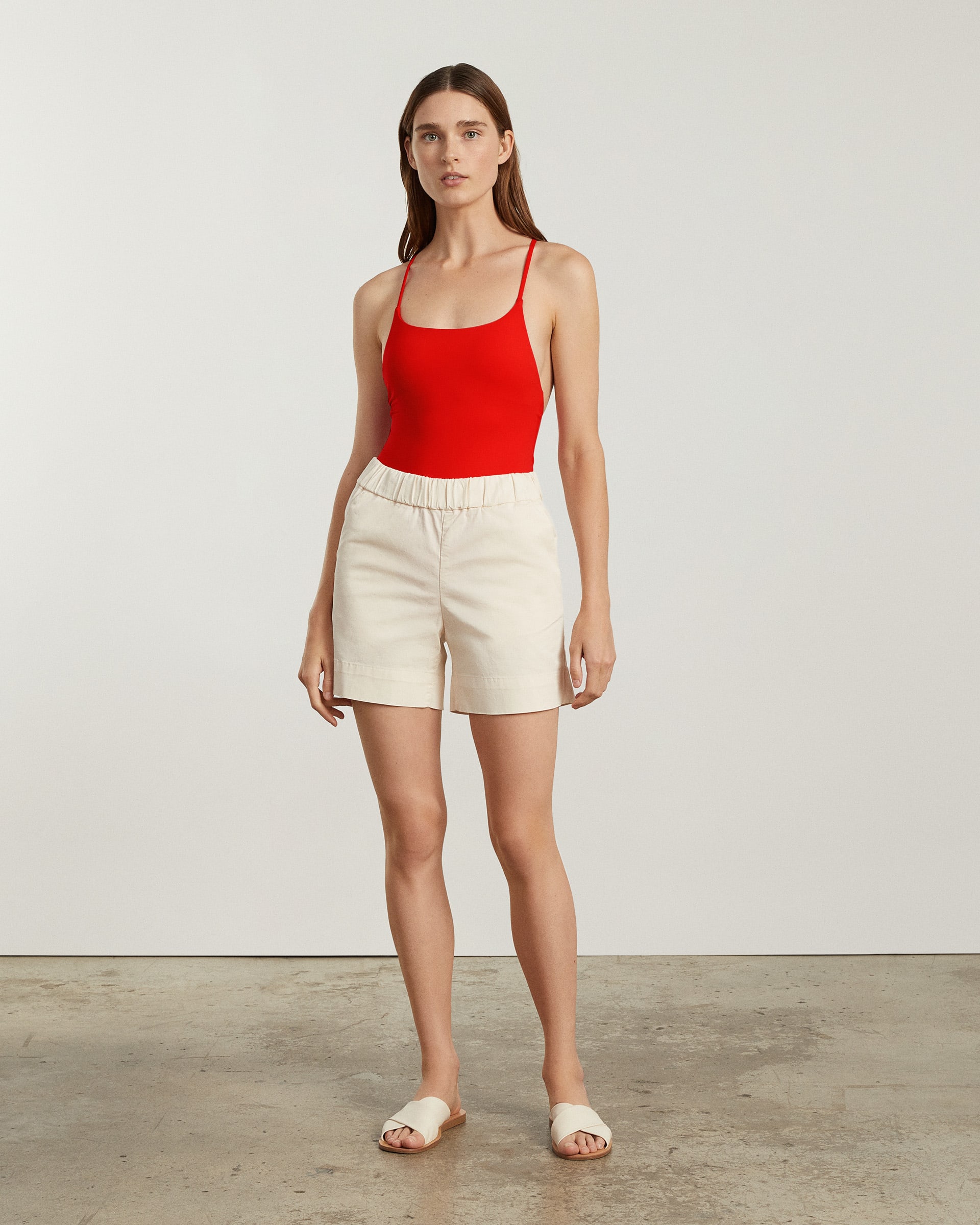 The String One-Piece Bright Red – Everlane