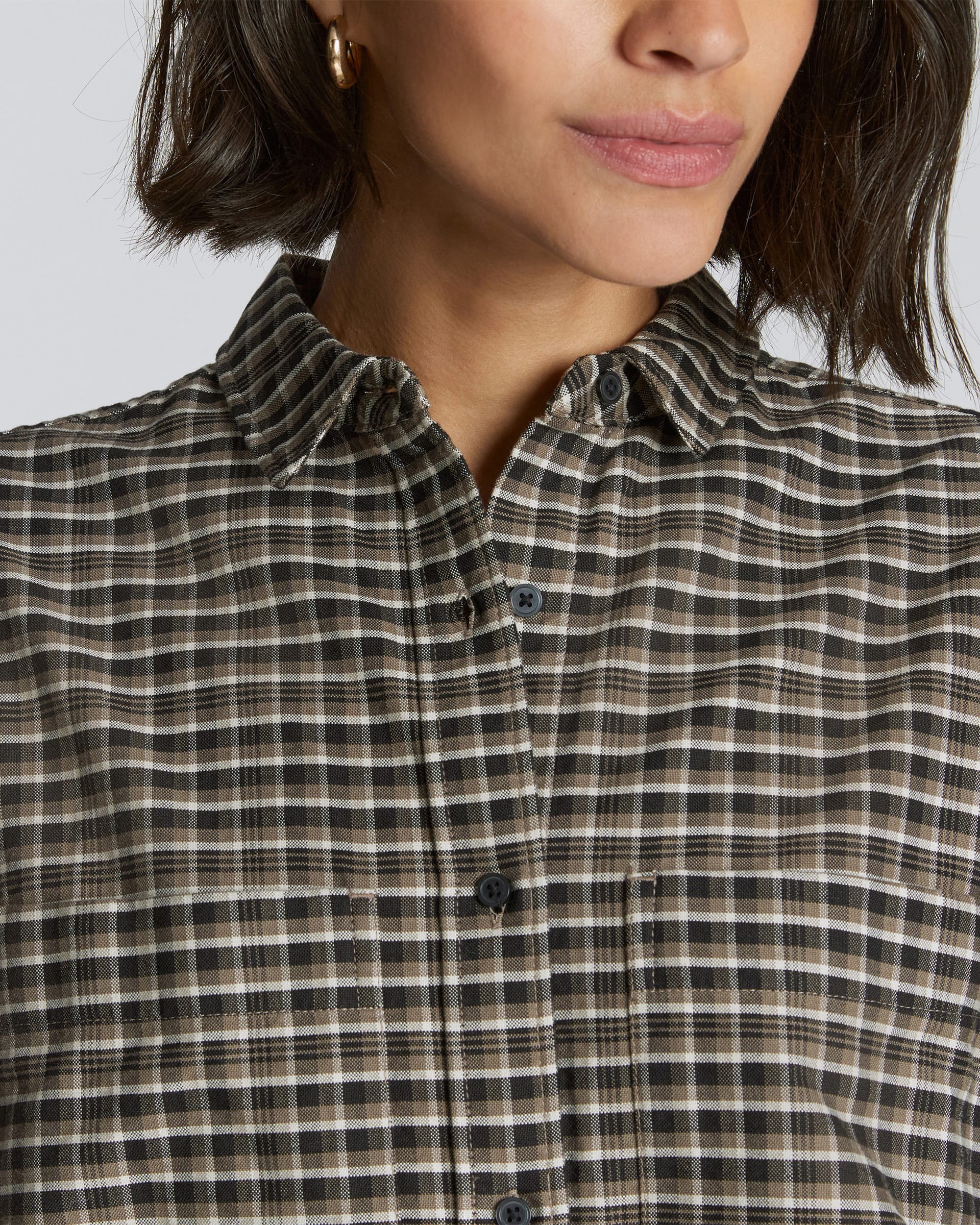 The Boxy Oxford Falcon Mini Plaid – Everlane