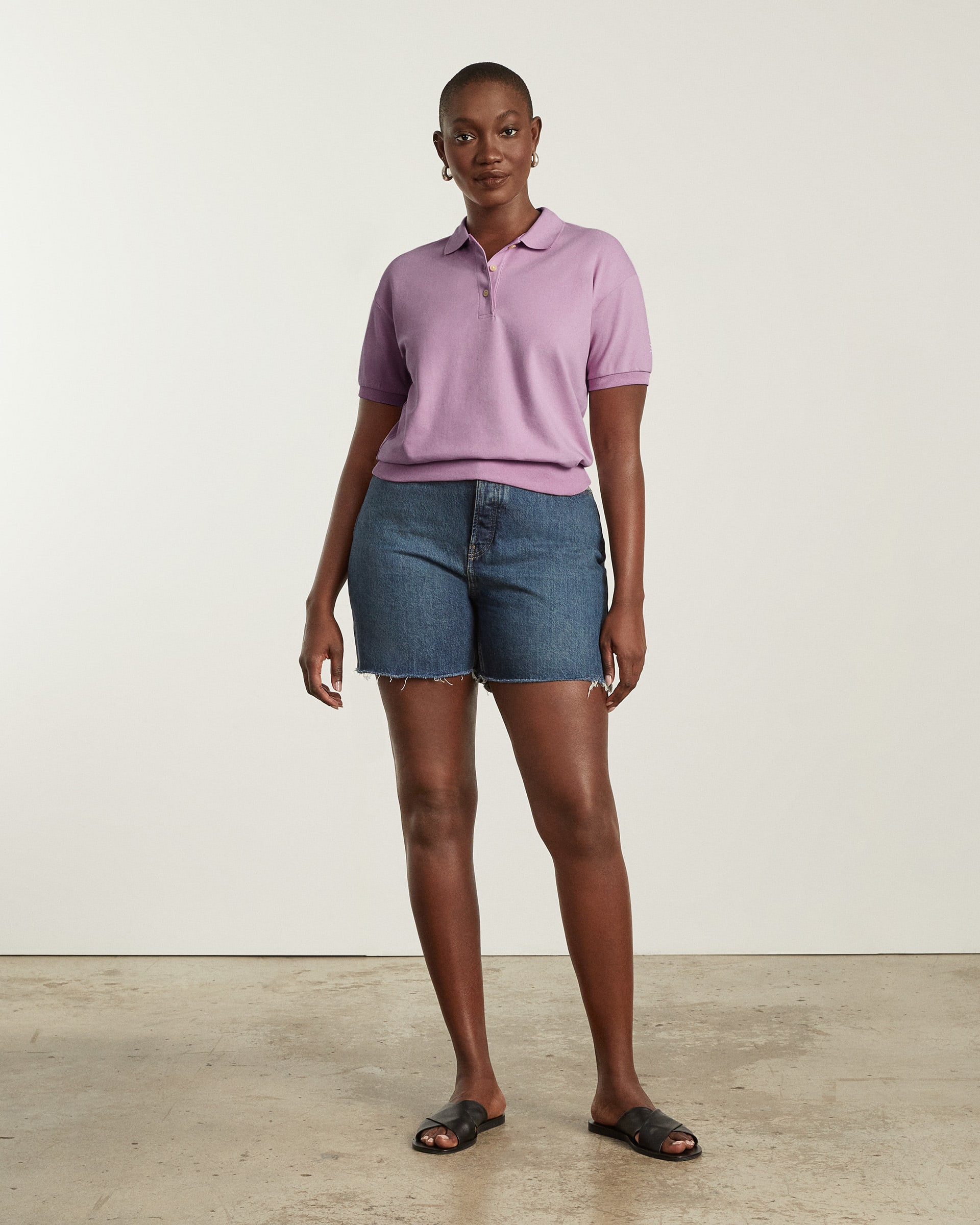 The Oversized Polo Lilac – Everlane