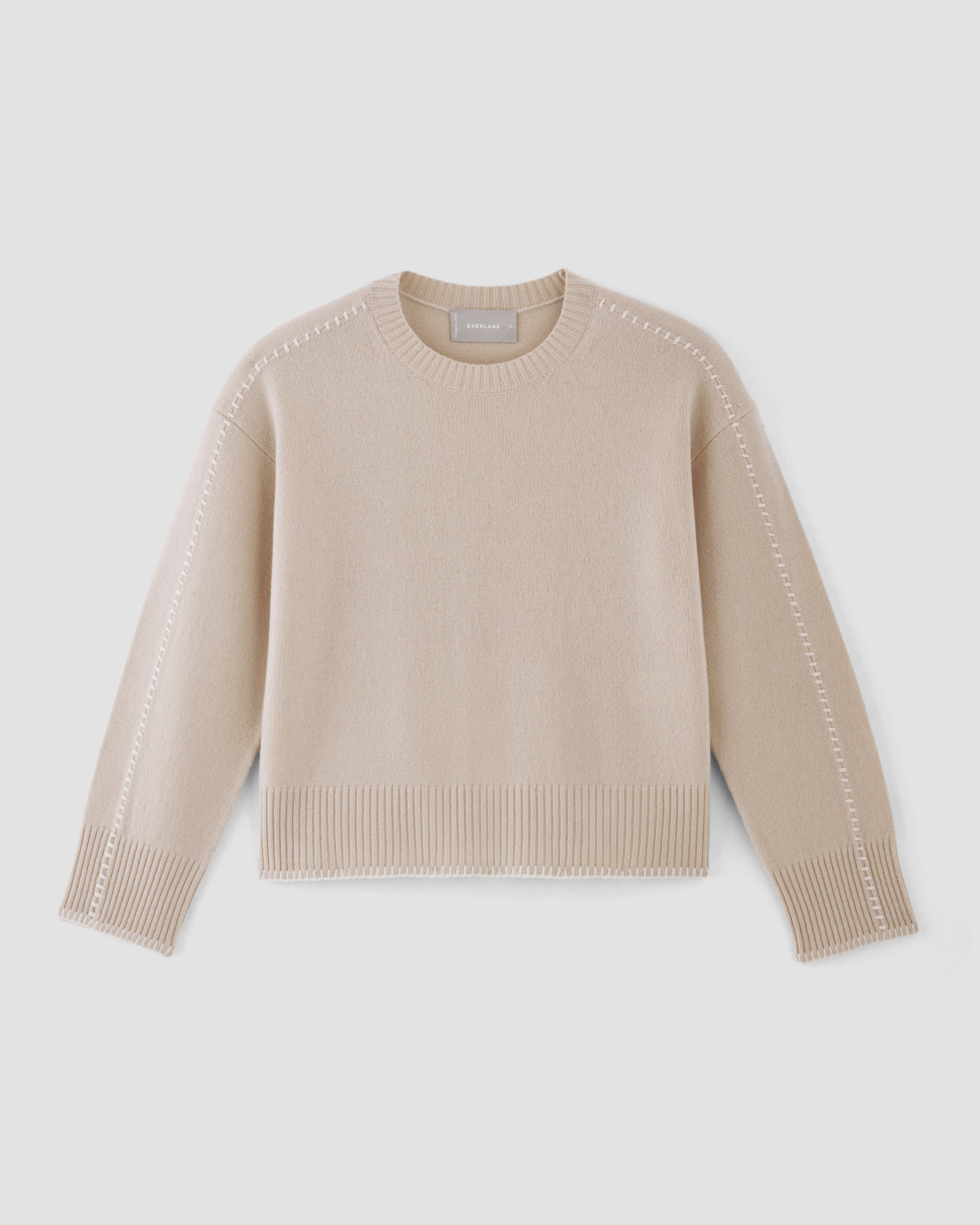 The Good Merino Wool Crewneck Sweater Buttermilk / White – Everlane